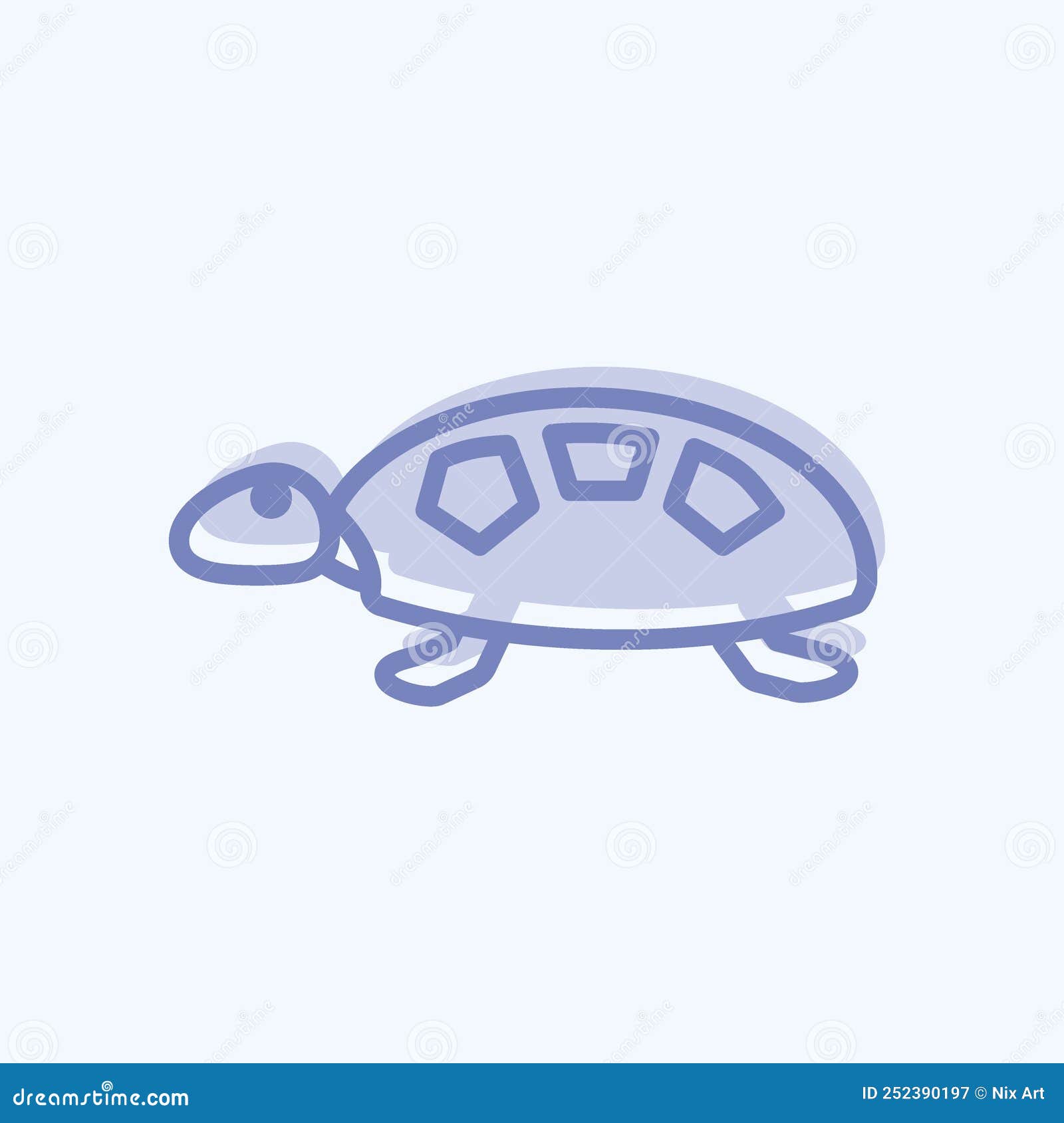 Icon Turtle. Suitable for Sea Symbol. Two Tone Style. Simple Design ...