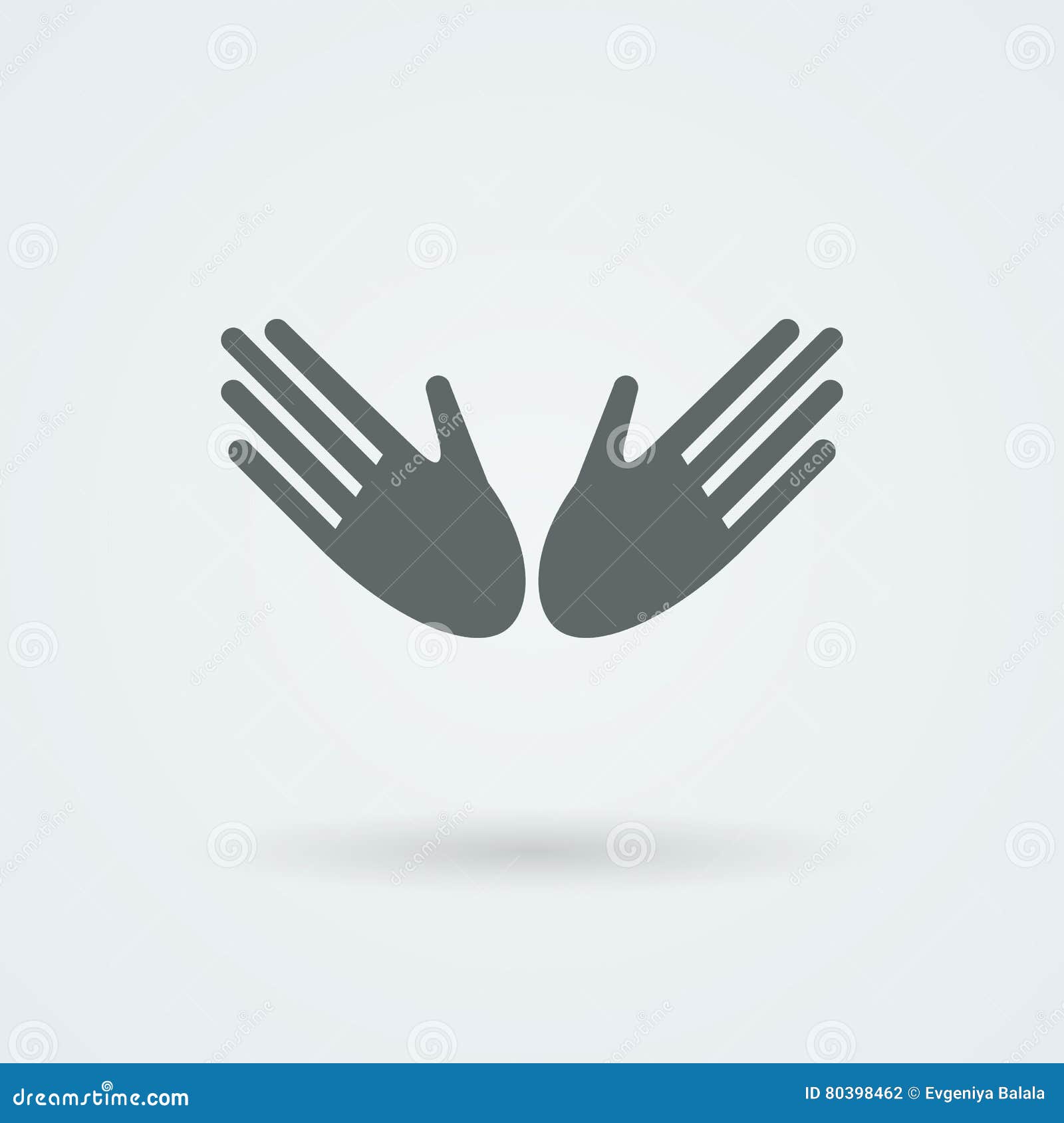 Icon with Two Vector Hands in a Handshake. Greeting. Pair Work ...