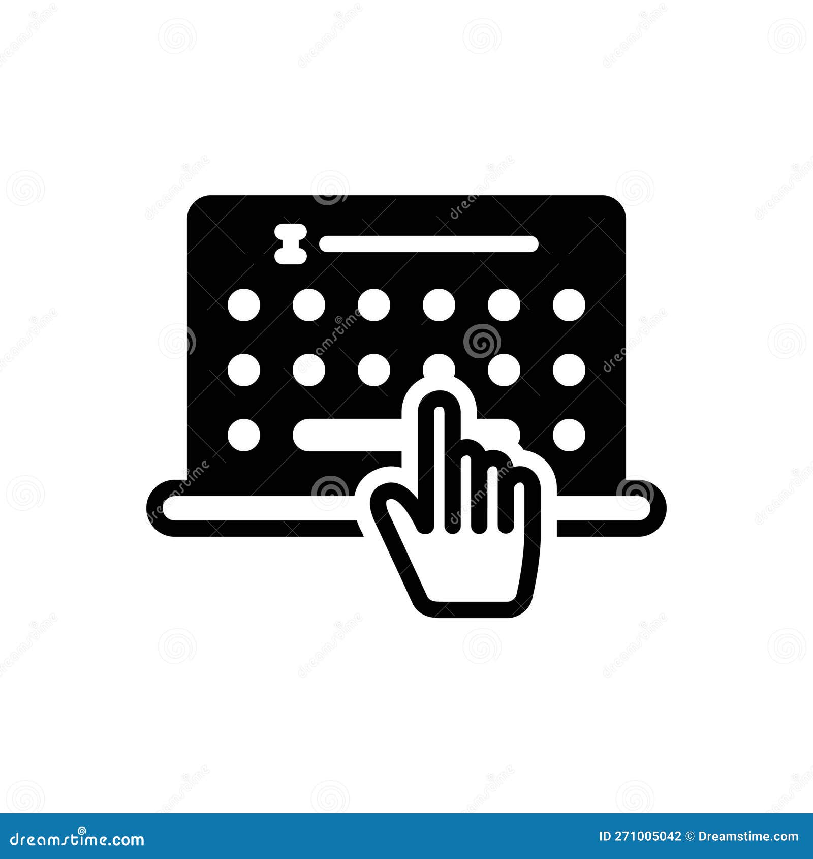 Black Solid Icon for Type, Typing and Devices Stock Vector ...