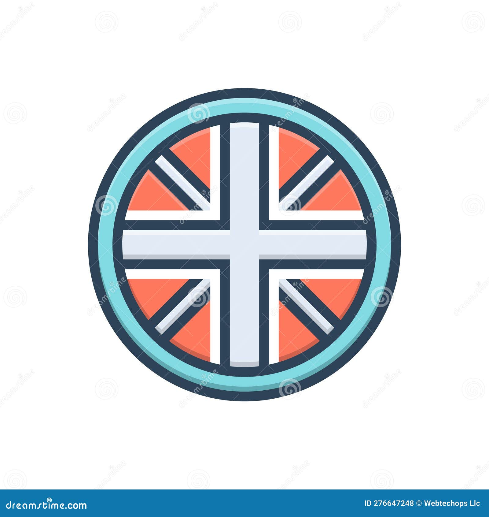 Color Illustration Icon for Uk, British and Great Stock Illustration ...
