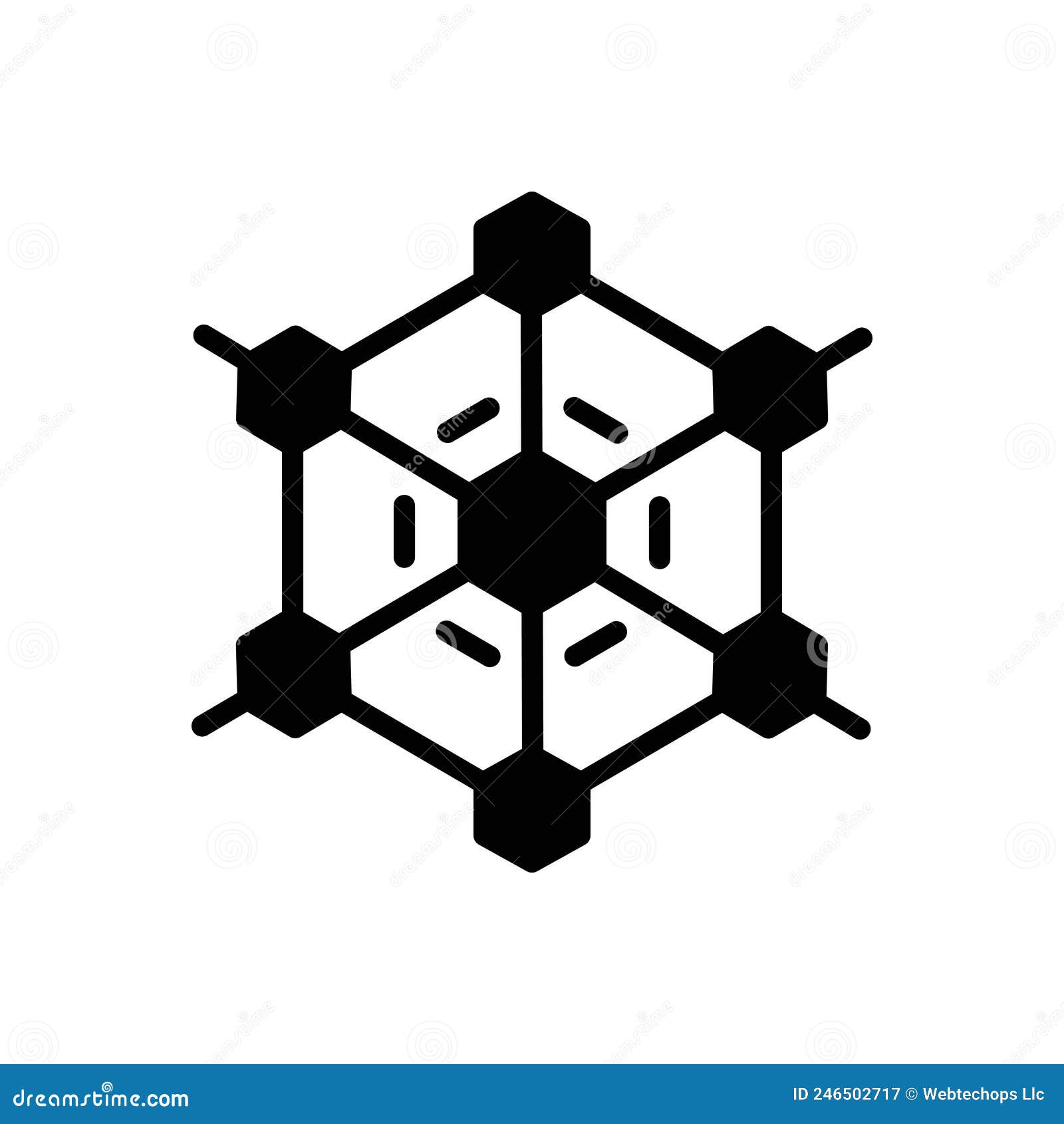 Black Solid Icon for Ultram, Molecular and Atomic Stock Vector ...