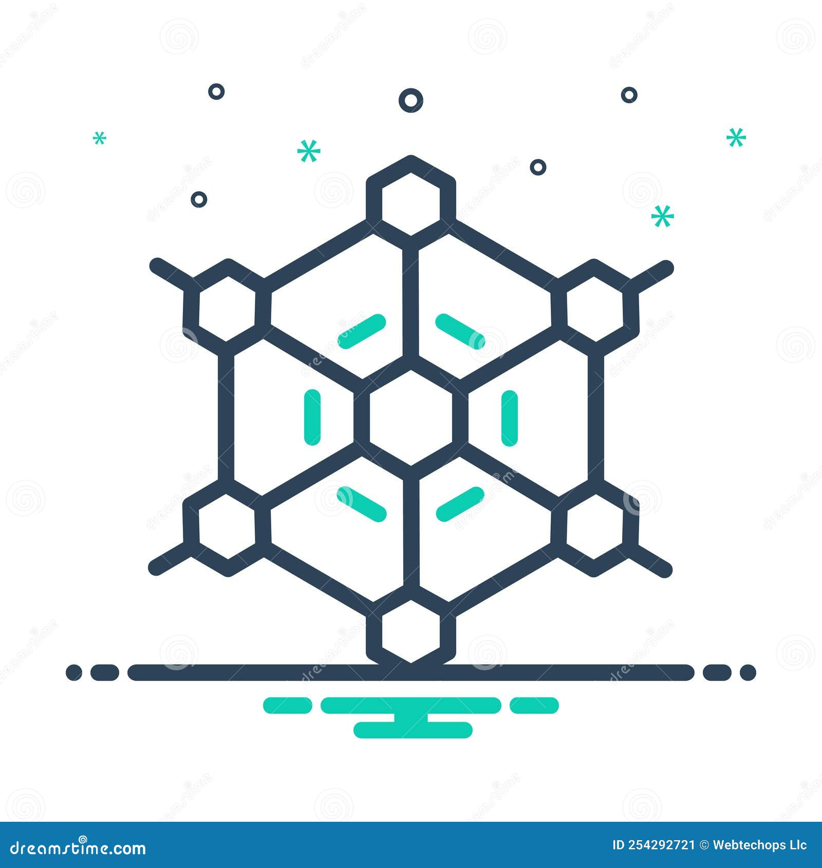 Mix Icon for Ultram, Molecular and Atomic Stock Illustration ...
