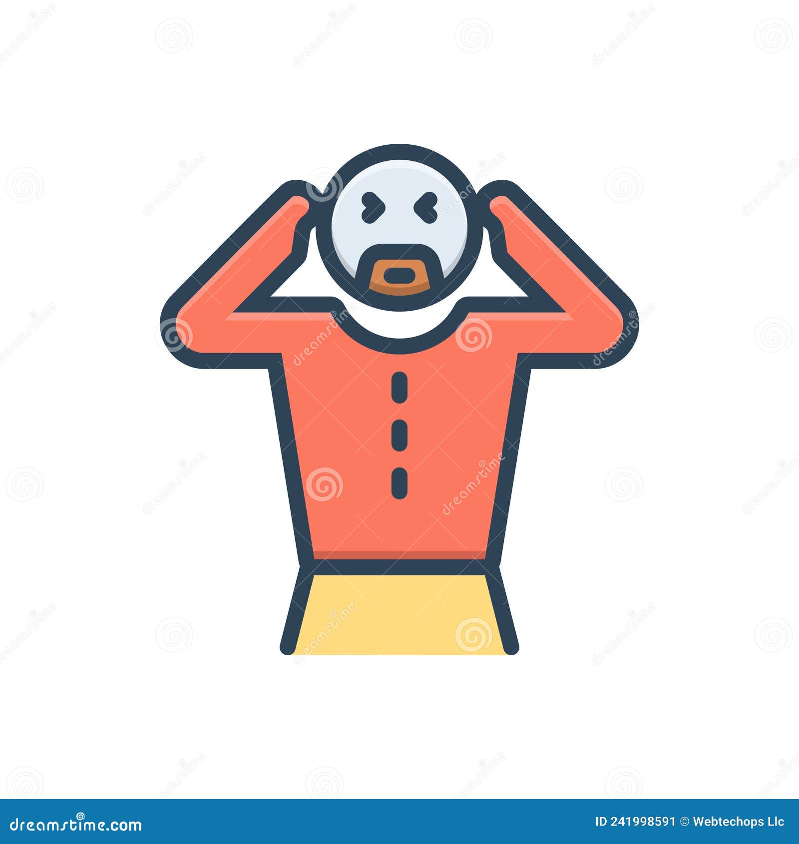 Color Illustration Icon for Unable, Incapable and Helpless Stock ...