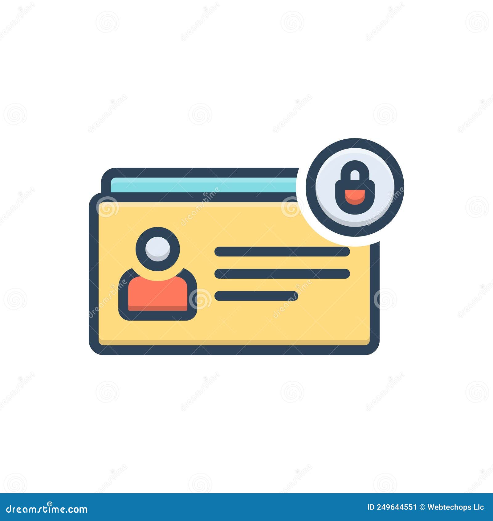 Color Illustration Icon for Unauthorized, Personal and Access Stock ...