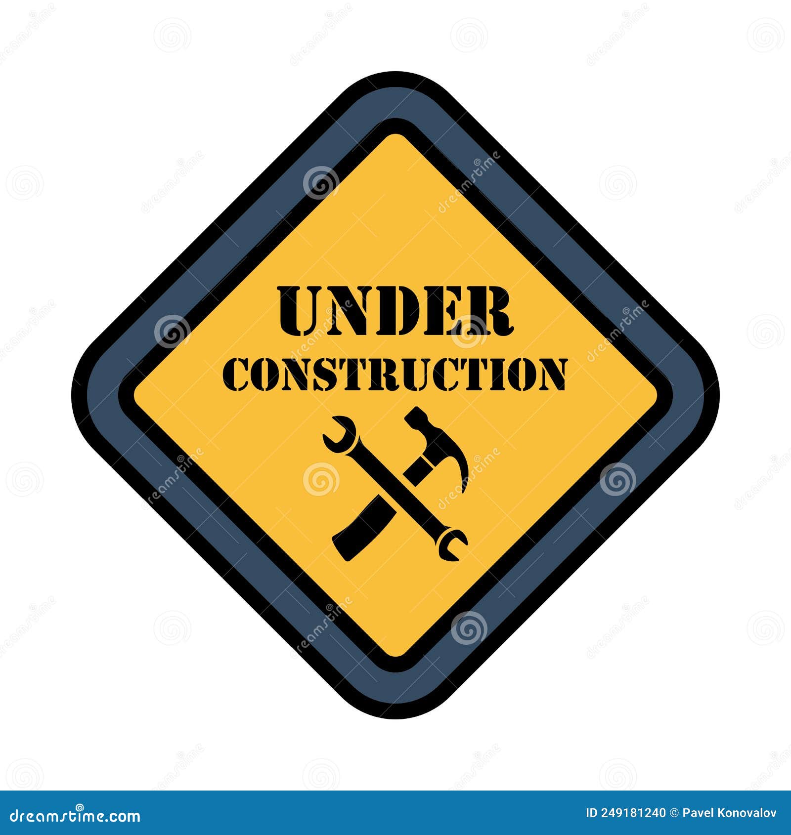 Icon of Under Construction stock vector. Illustration of caution ...