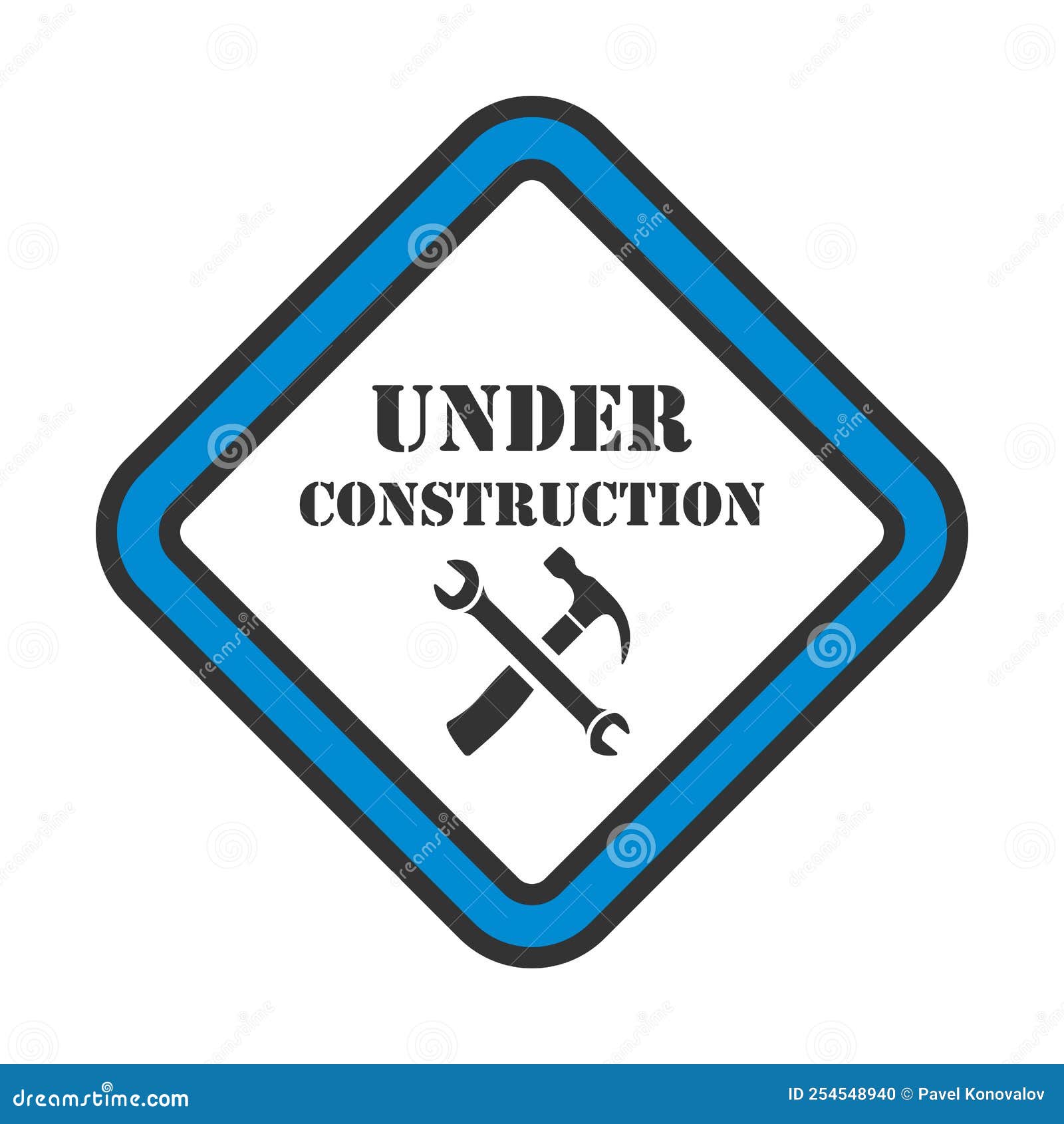 Icon of Under Construction stock vector. Illustration of line - 254548940