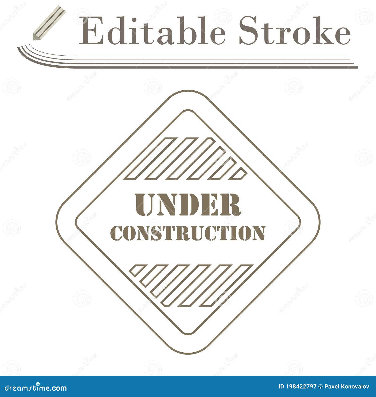 Icon of Under Construction stock vector. Illustration of service ...