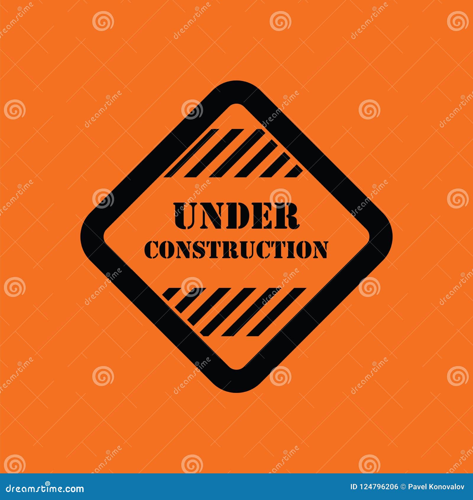 Icon of Under construction stock vector. Illustration of construct ...
