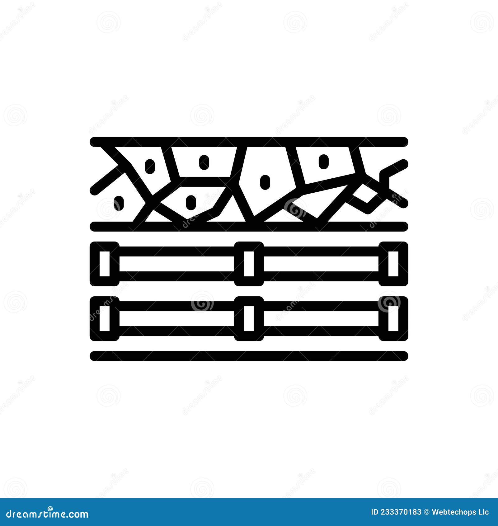 Black Line Icon for Underground, Tunnel and Road Stock Vector ...