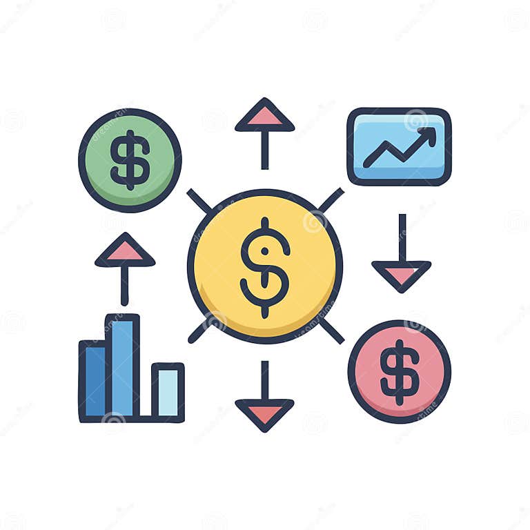 Icon for Understanding Financial Markets Dynamics Stock Vector ...