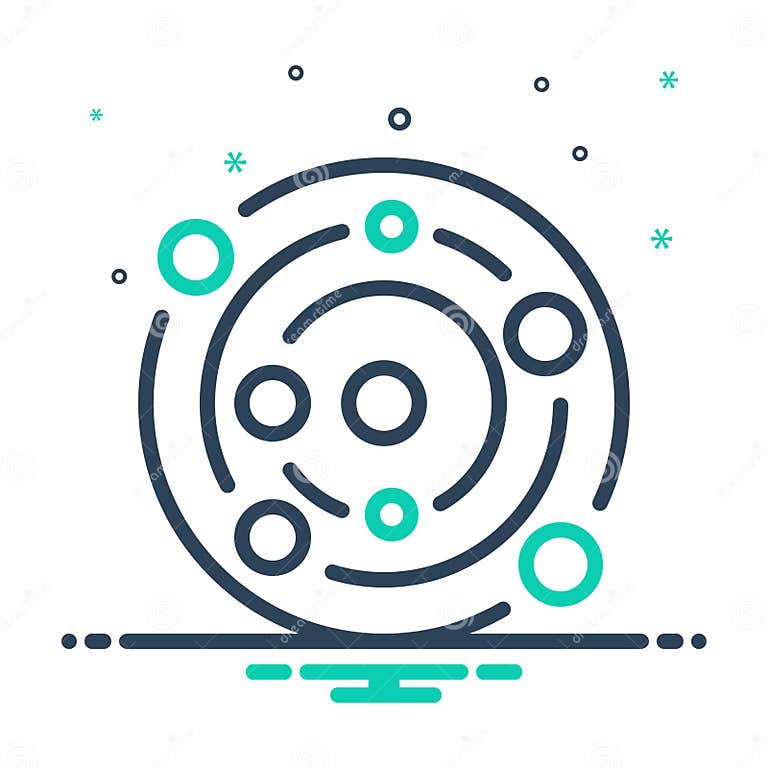 Mix Icon for Universe, Planet and Galaxy Stock Vector - Illustration of ...
