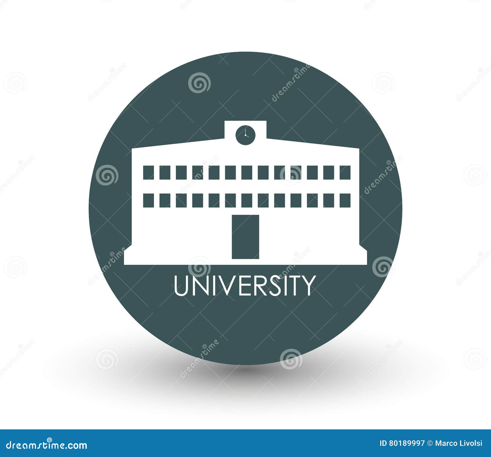 Icon university building stock illustration. Illustration of symbol ...
