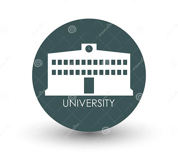 Icon university building stock illustration. Illustration of symbol ...