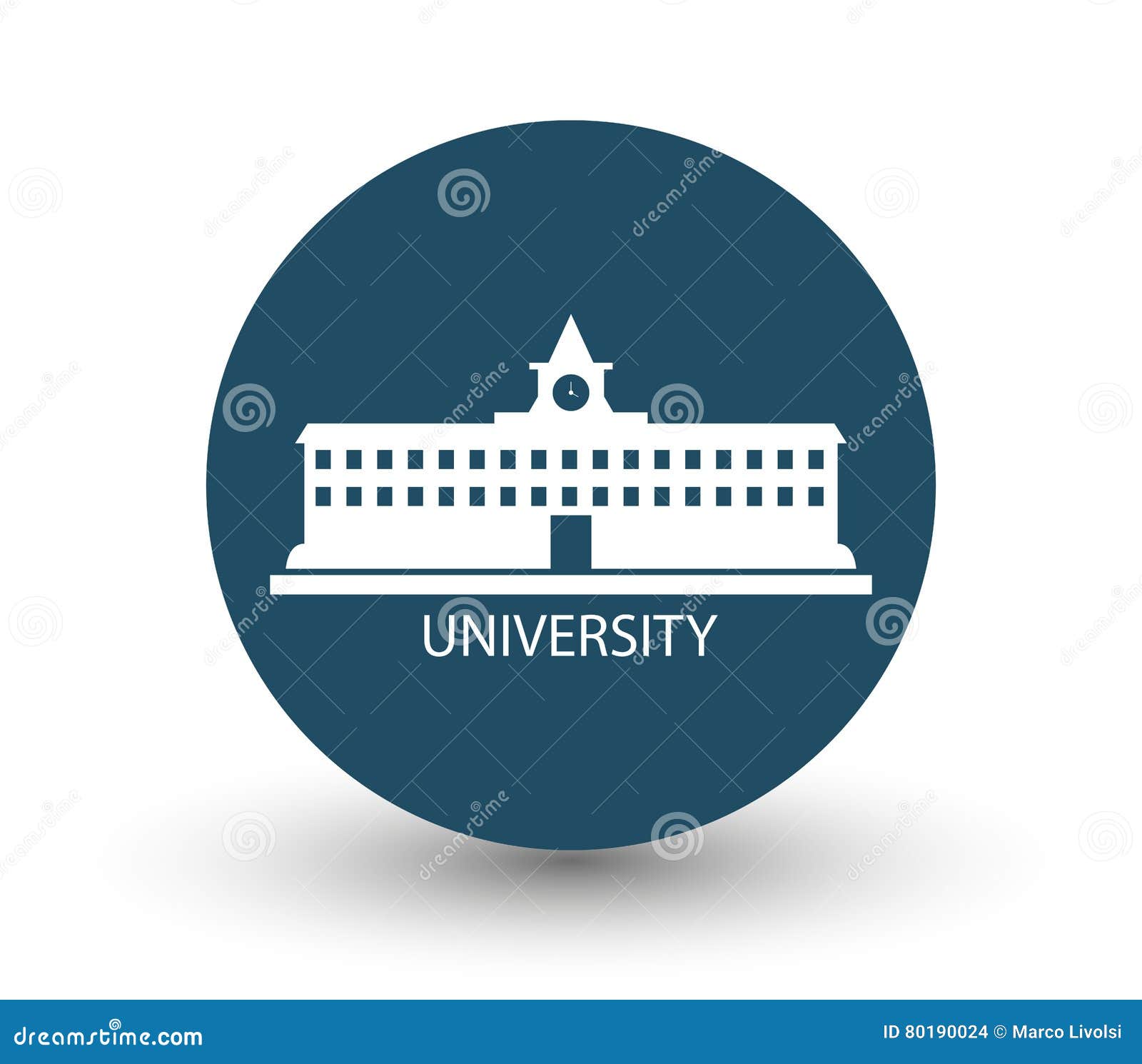 Icon university building stock illustration. Illustration of design ...