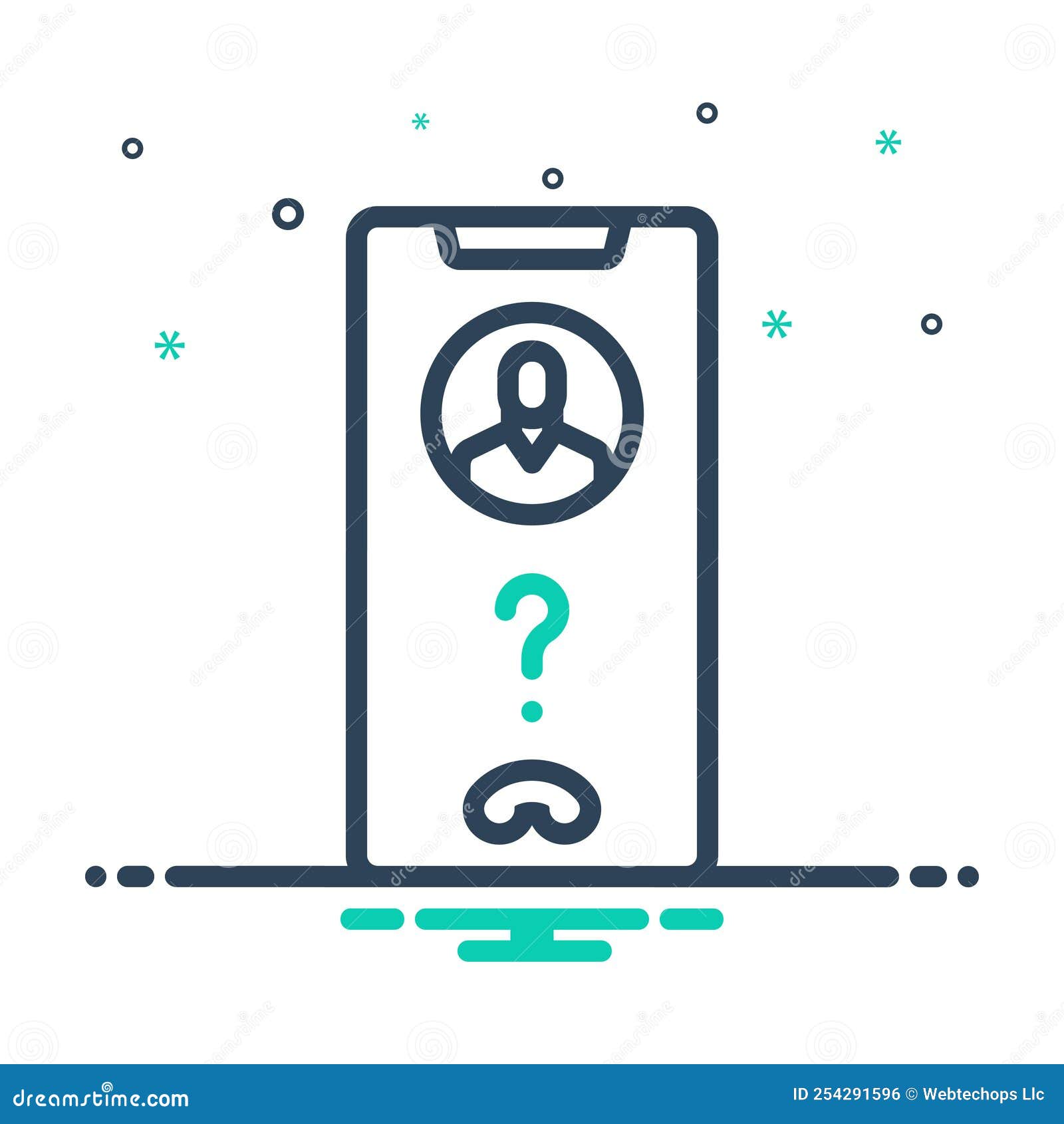 Mix Icon for Unknown, Call and Fraud Stock Vector - Illustration of ...