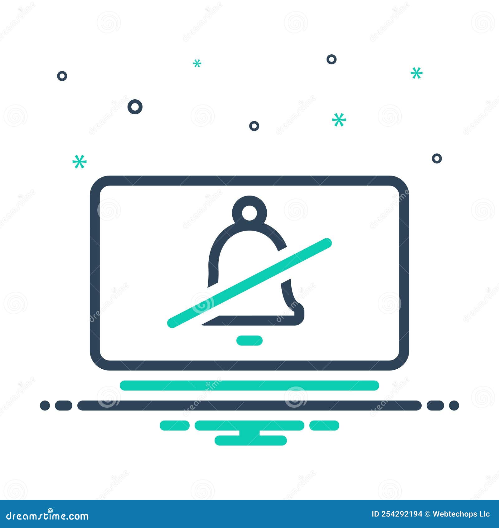 Mix Icon for Unsubscribe, Application and Bell Stock Vector ...