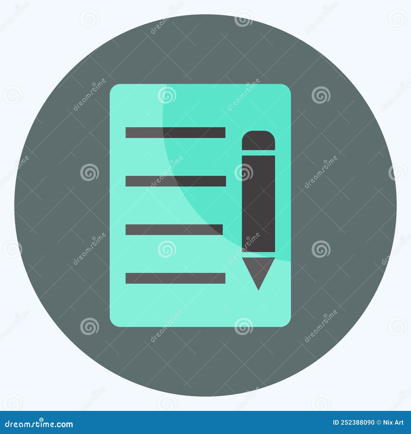 Icon Update Document. Suitable for User Interface Symbol. Flat Style ...