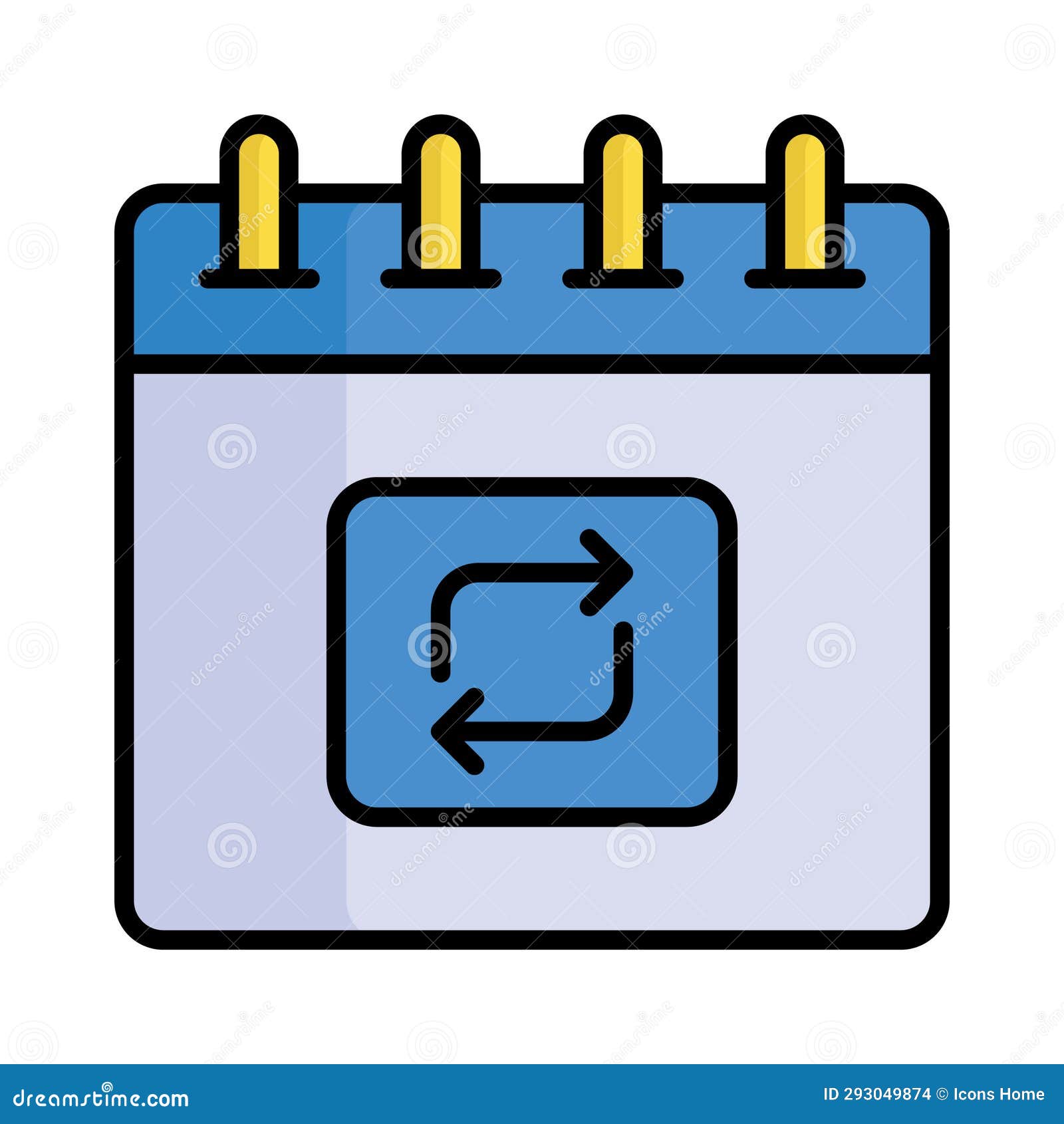 Icon of Update in Modern Style, Refresh Calendar Vector Design Stock ...