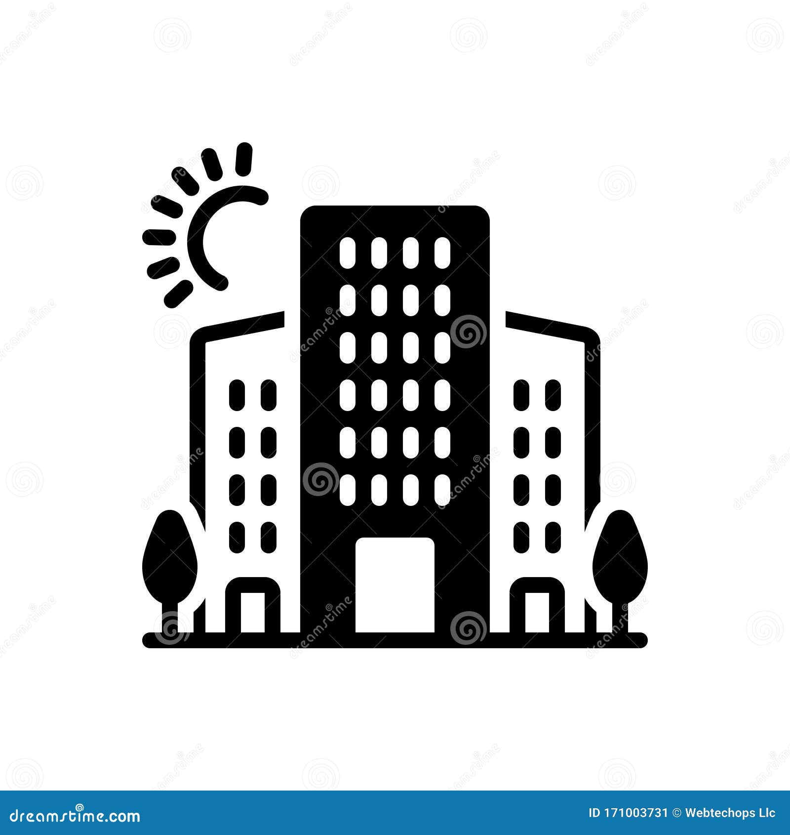 Black Solid Icon for Urban, Oppidan and Citizen Stock Vector ...