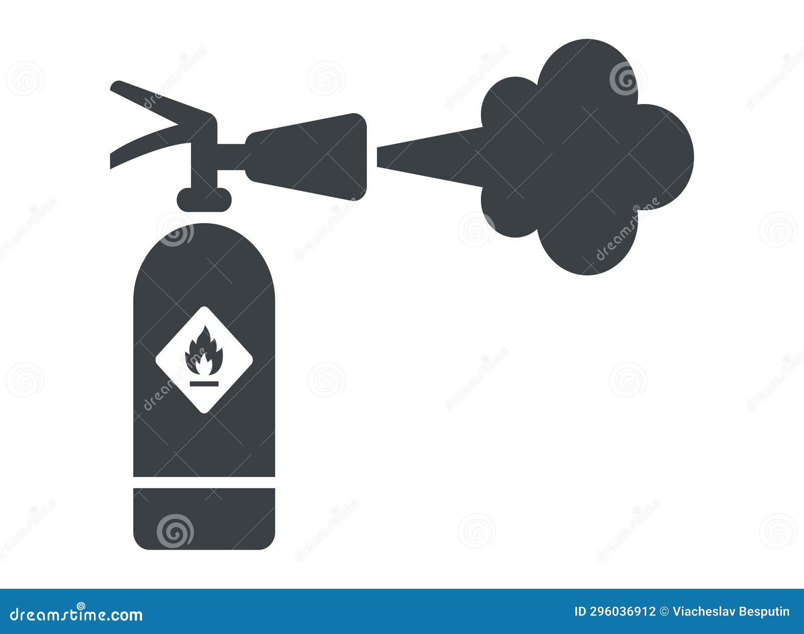 Icon Use Fire Extinguisher To Prevent Fire. Stock Vector - Illustration ...