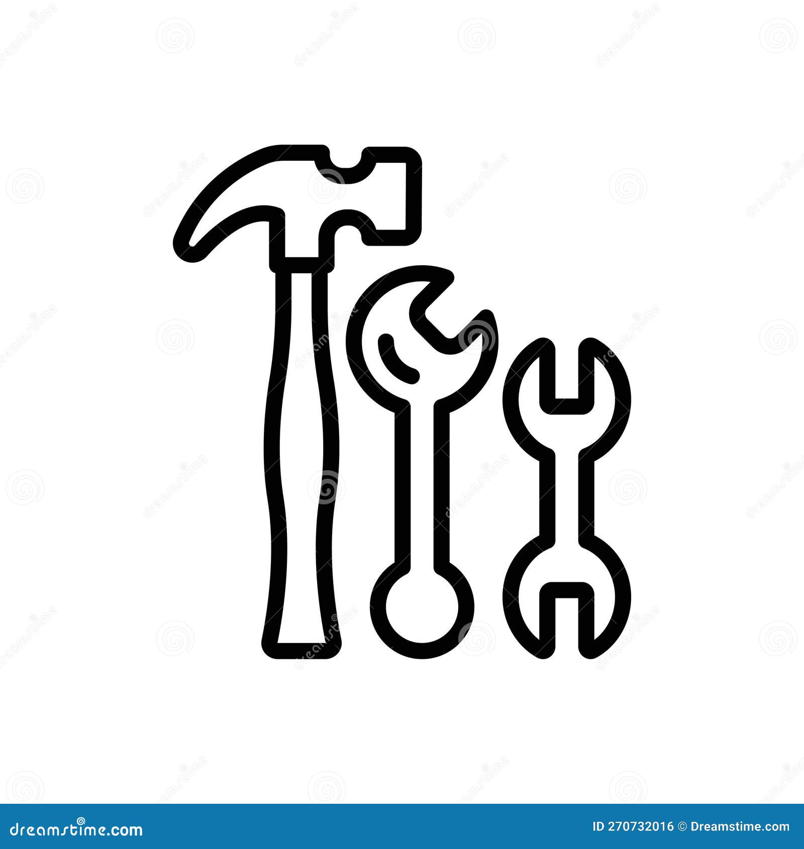 Black Line Icon for Uses, Utilization and Tool Stock Vector ...