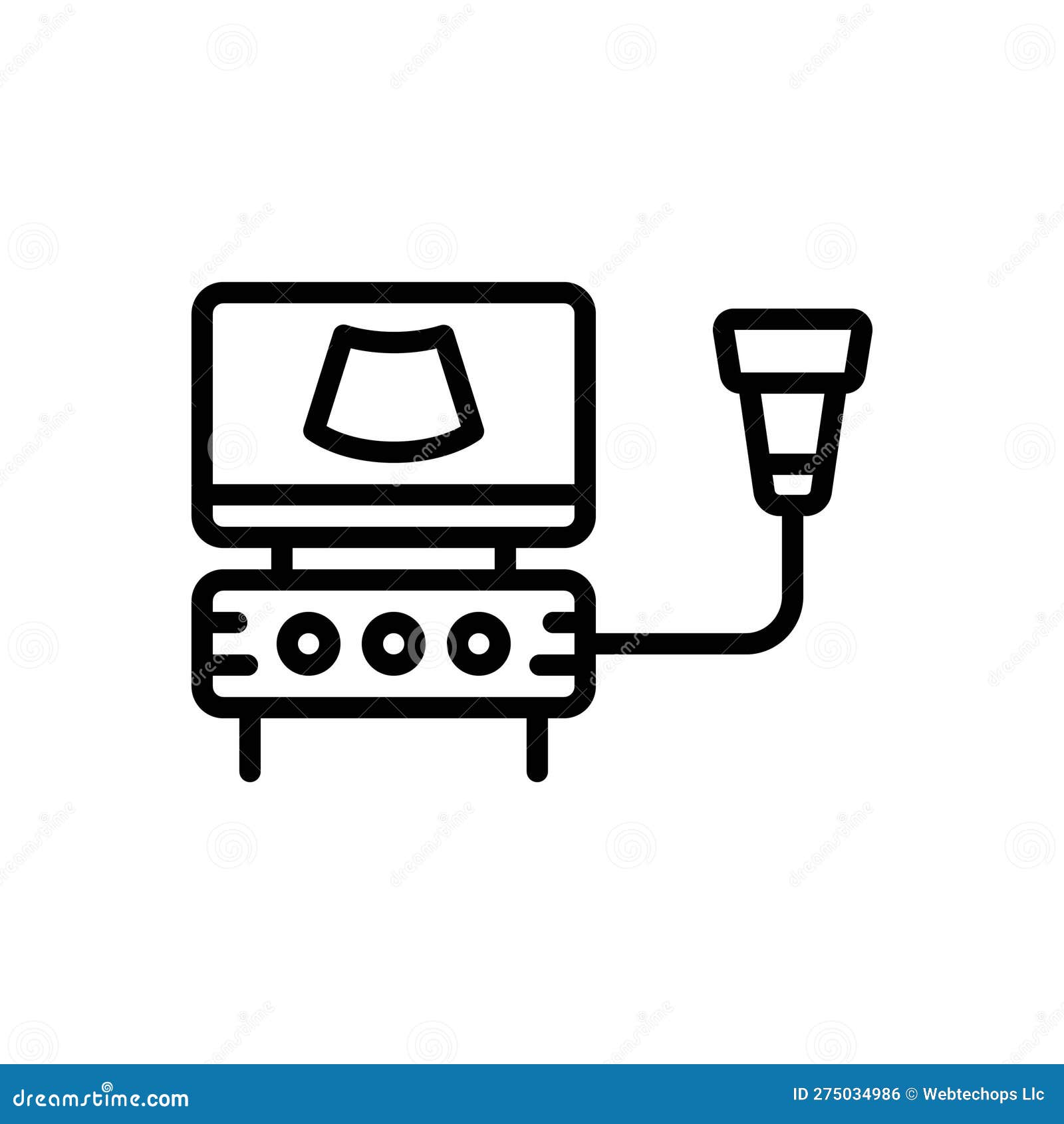 Cardiac Ultrasound Concept. Human Heart With Medical Ultrasound ...