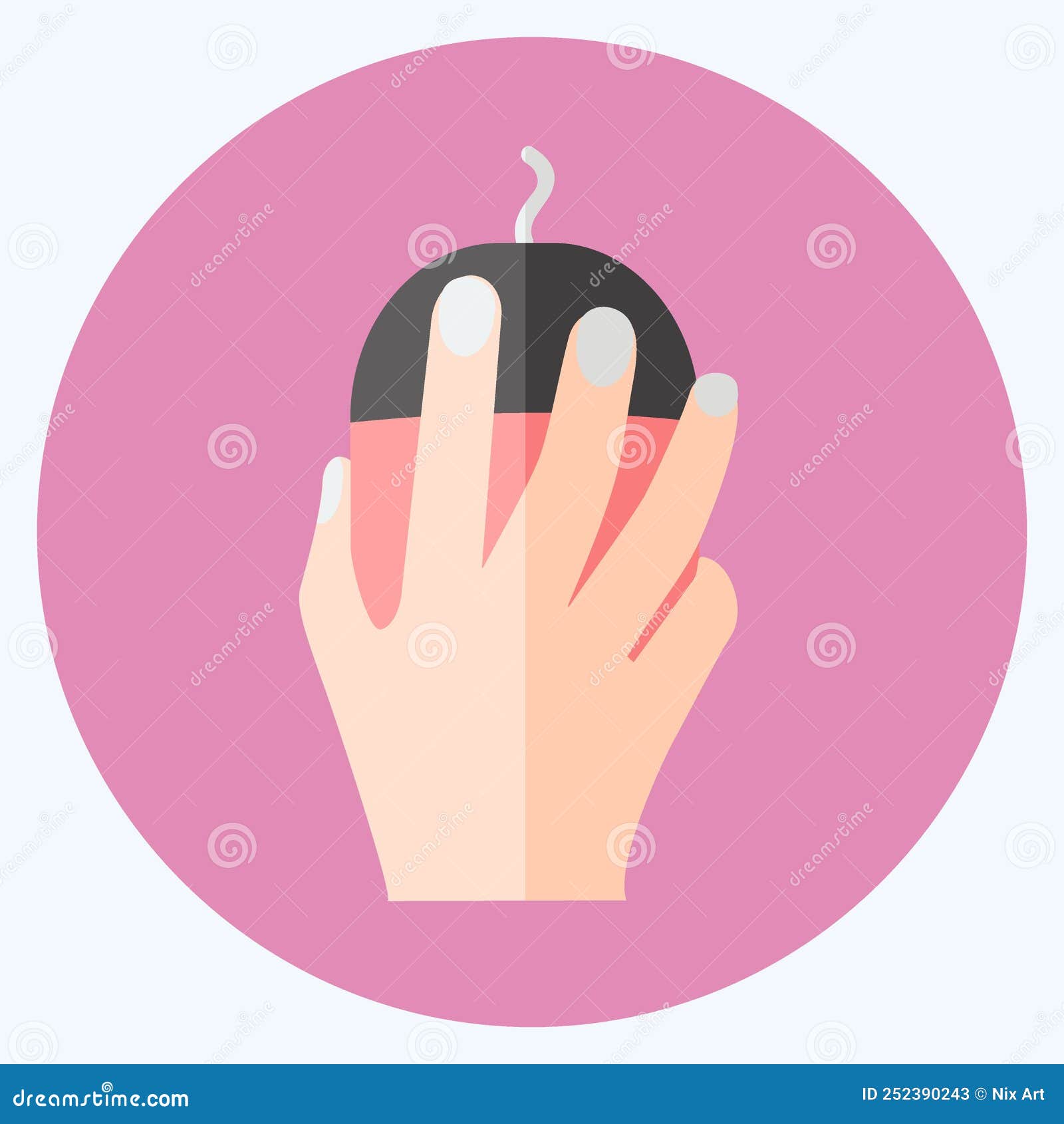Icon Using Mouse Suitable For Hand Actions Symbol Flat Style Simple Design Design Template