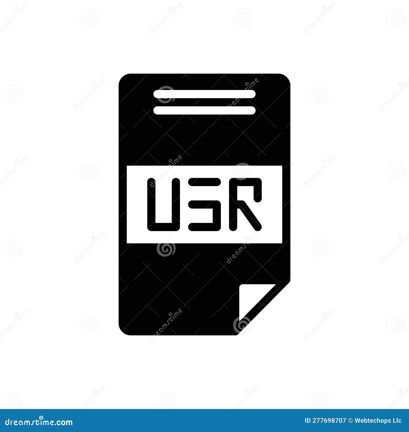 Black Solid Icon for Usr, Monogram and Letter Stock Vector ...