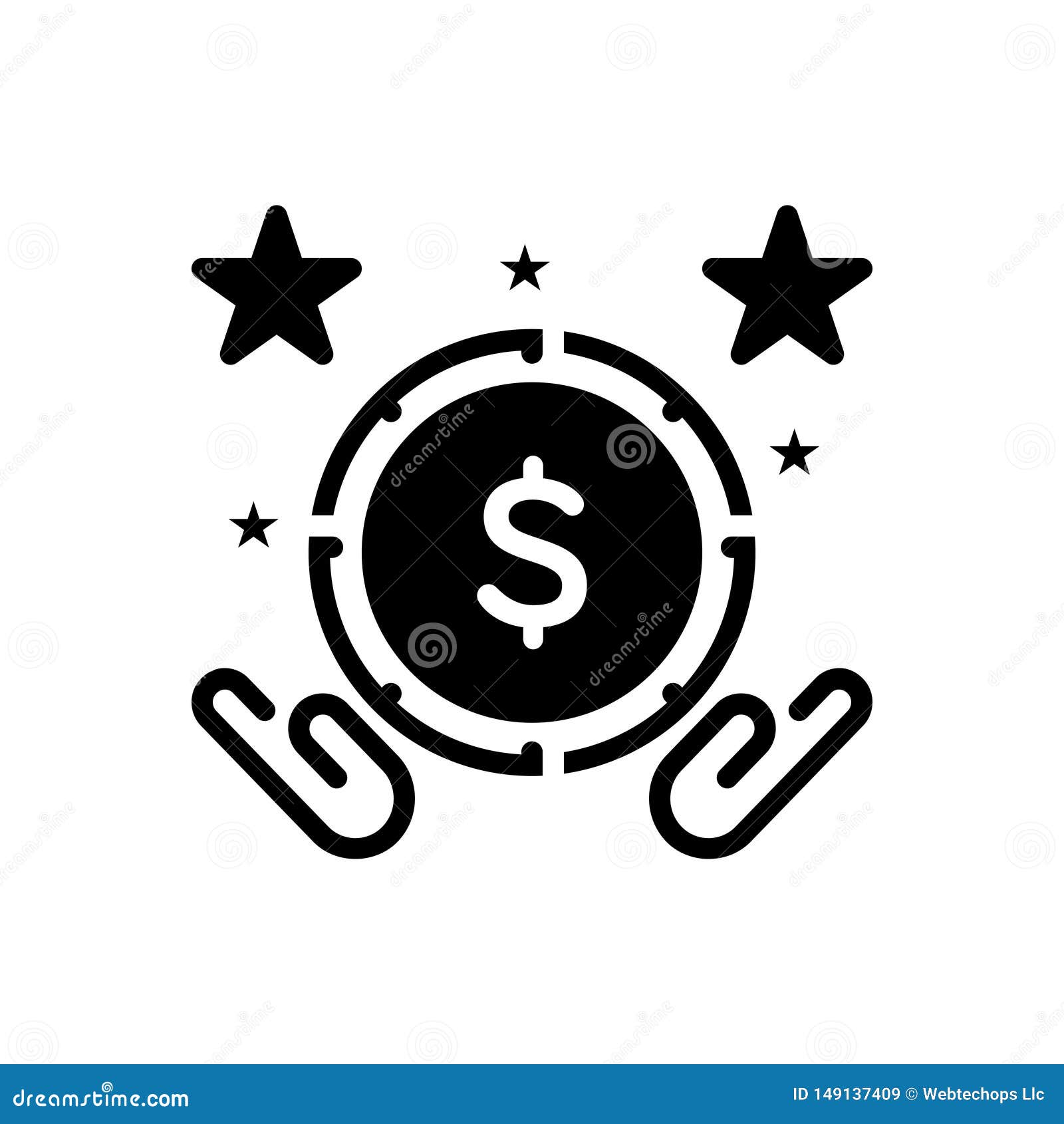 Black Solid Icon for Value, Price and Cost Stock Vector - Illustration ...