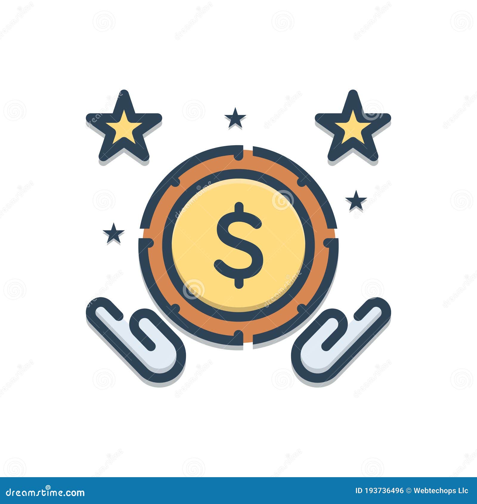 Color Illustration Icon for Value, Price and Cost Stock Illustration ...