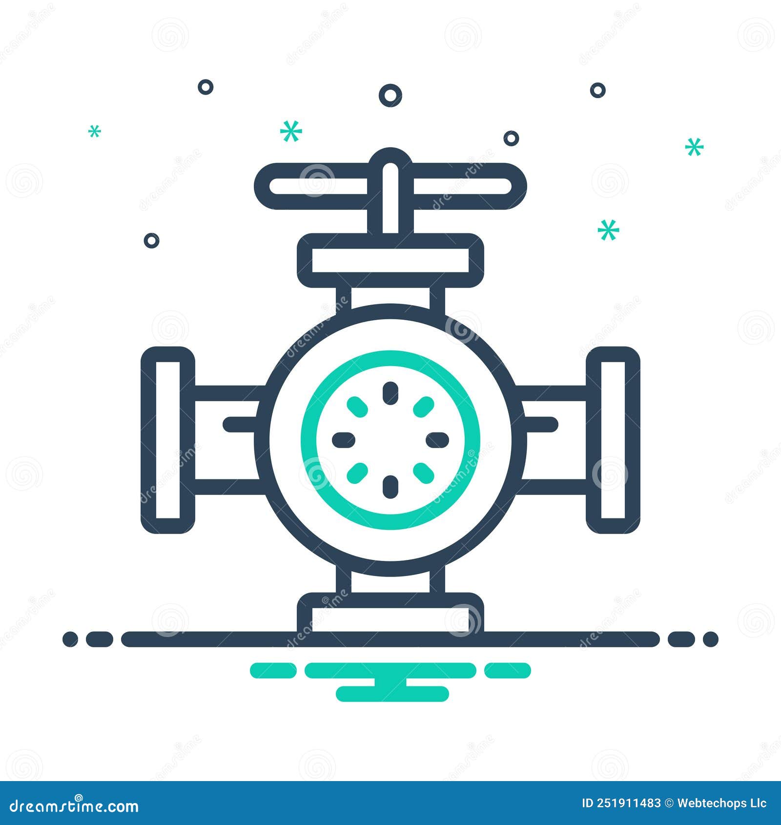 Mix Icon for Valves, Water and Pressure Stock Vector - Illustration of ...