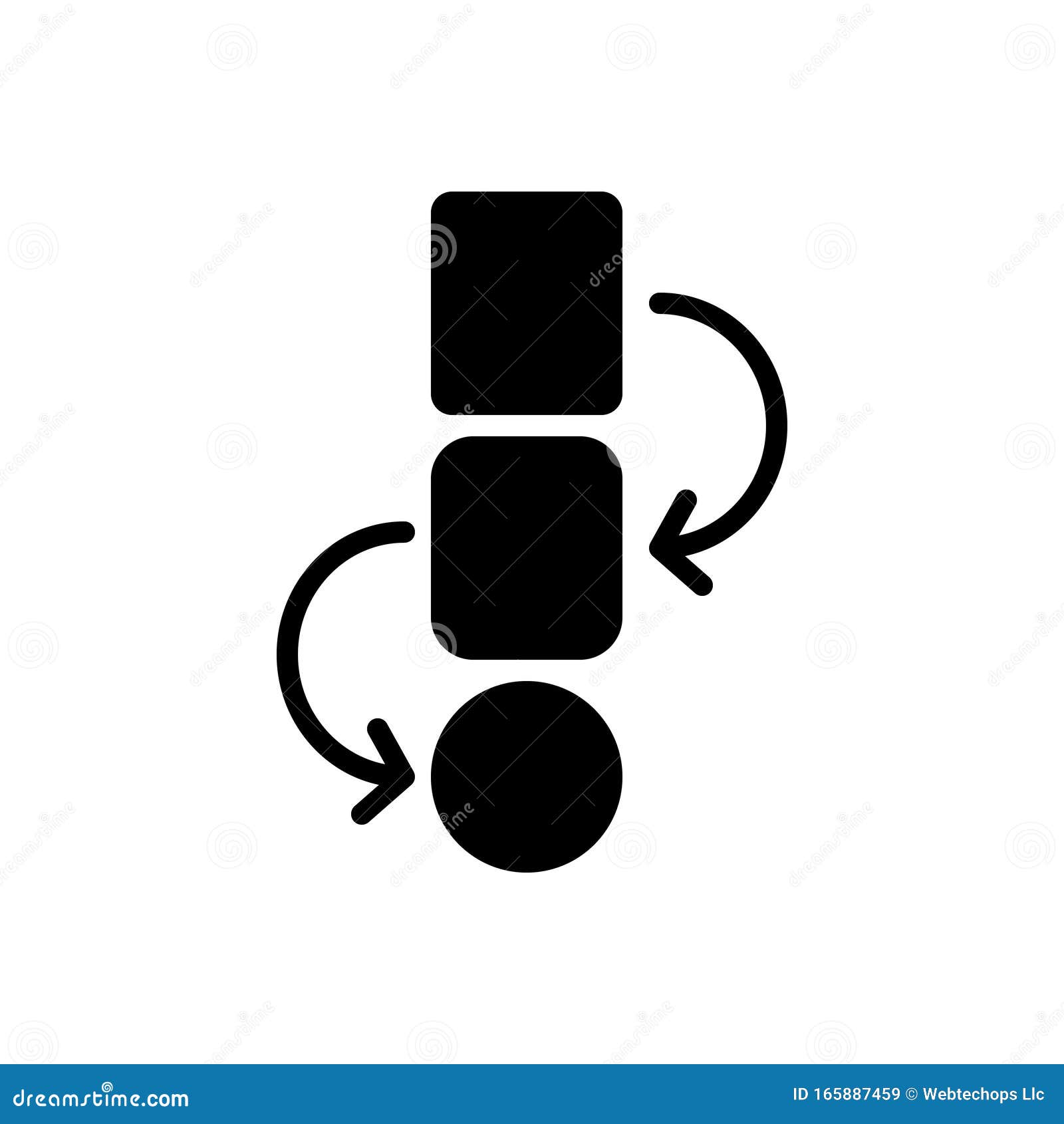 Black Solid Icon for Variation, Transform and Transformation Stock ...