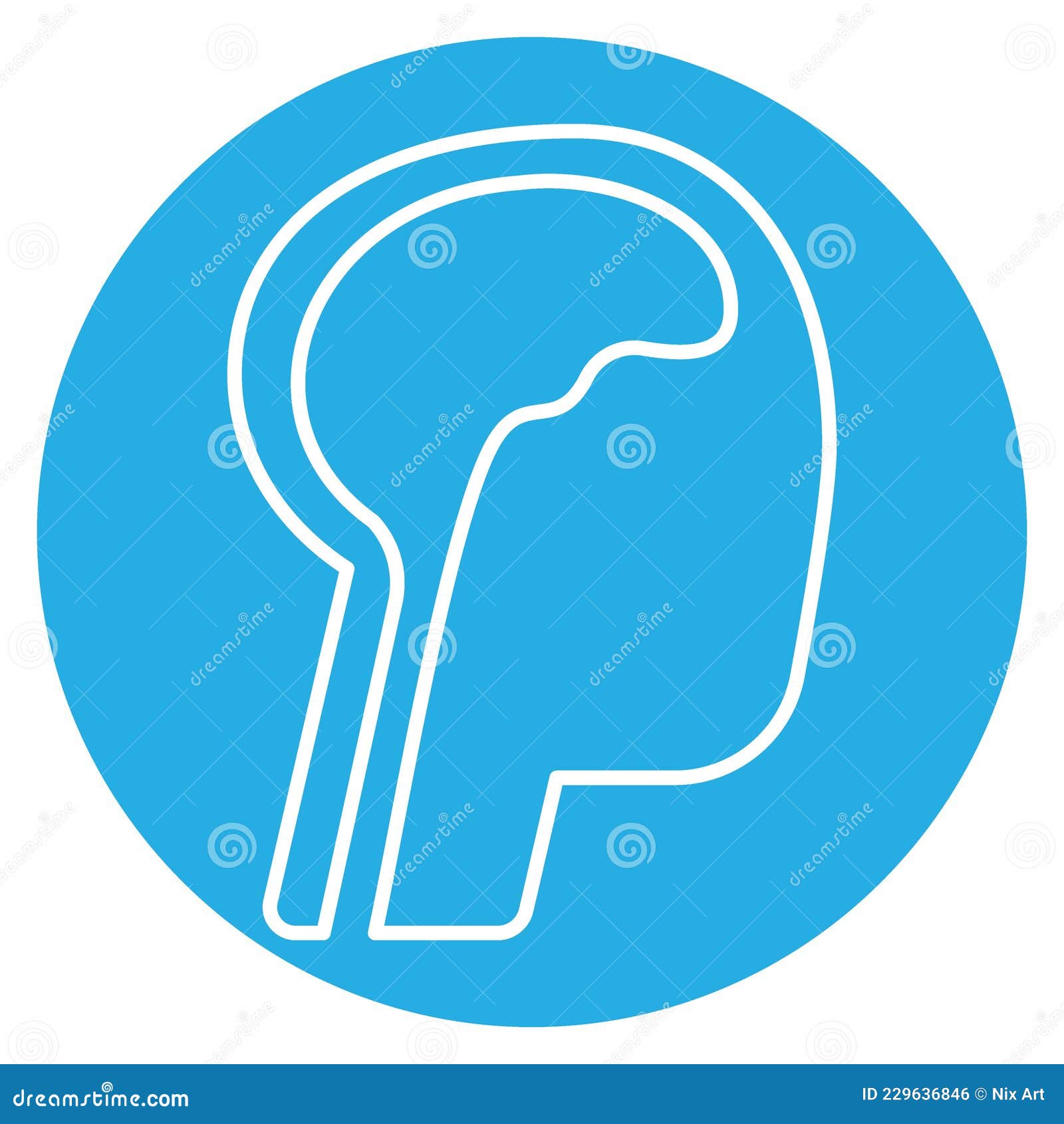 Icon Vector of Brain 2 - Blue Eyes Style Stock Vector - Illustration of ...