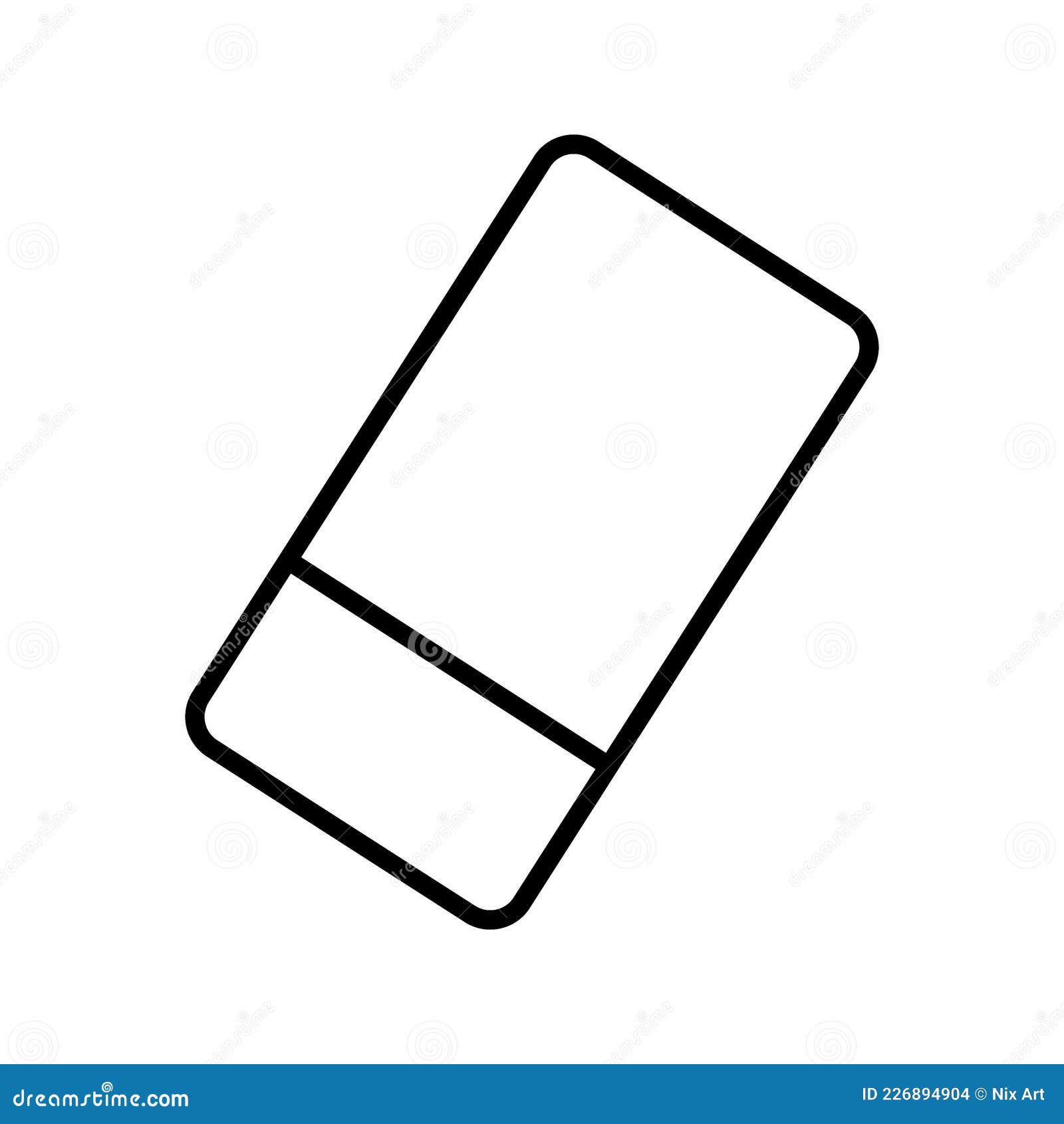 Icon Vector of Eraser - Line Style Stock Vector - Illustration of erase ...