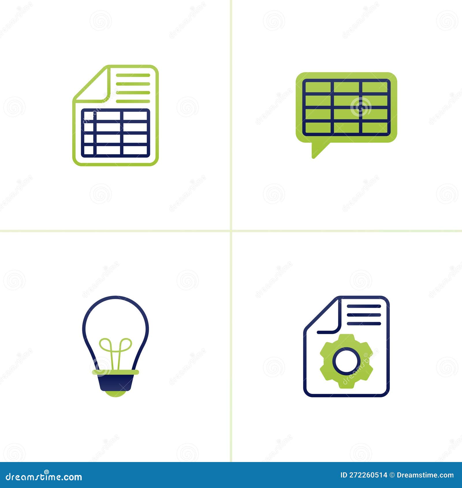 Icon Vector of Financial Documents with Tables, Comments or Feedback ...