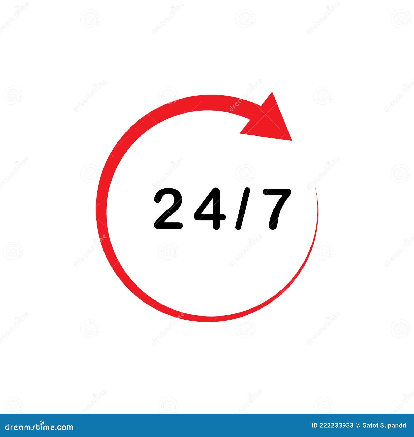 24/7 Icon Vector Logo Design Template Stock Vector - Illustration of ...