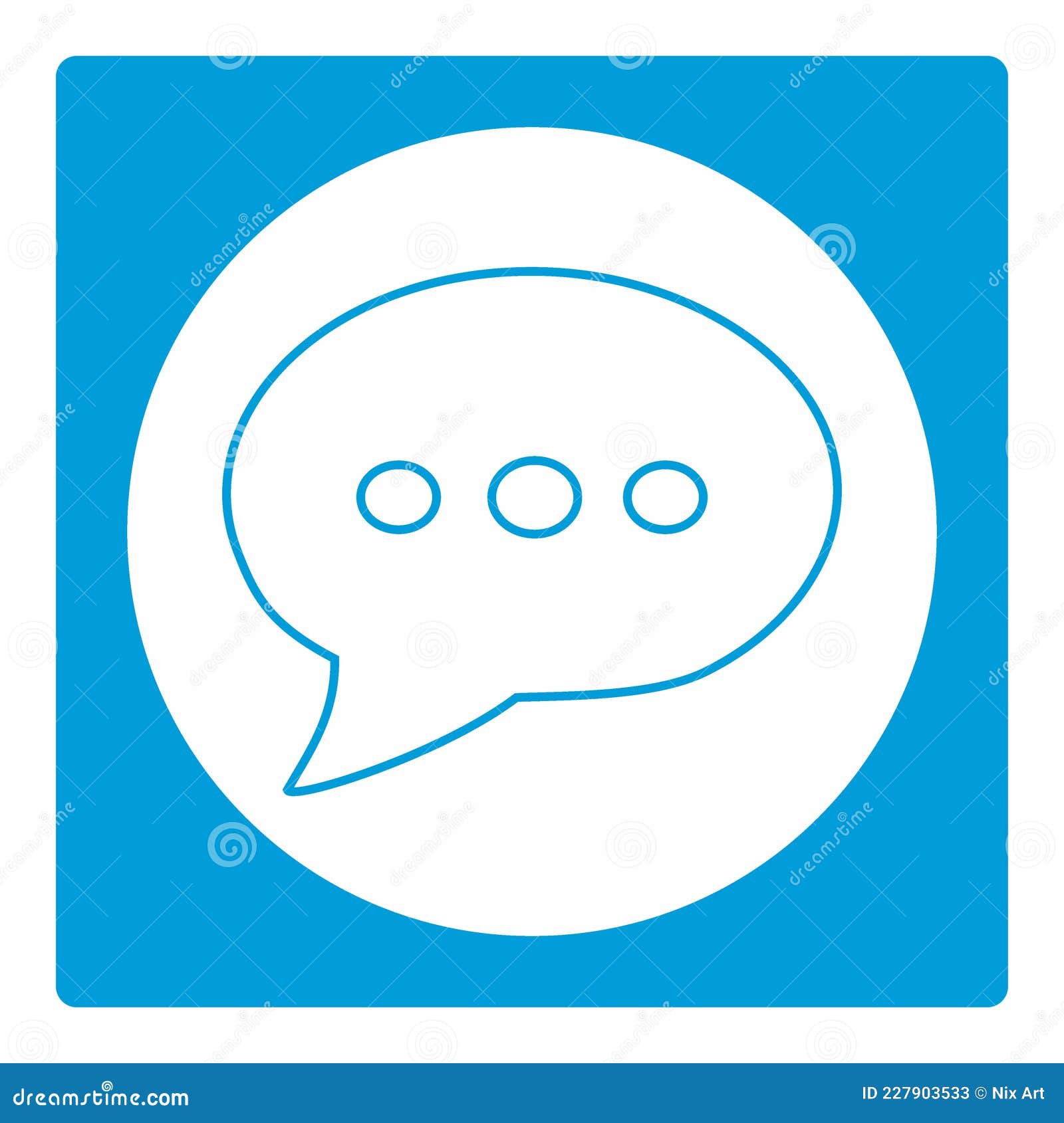 Icon Vector of Message Bubble with Dots - White Moon Style Stock Vector ...