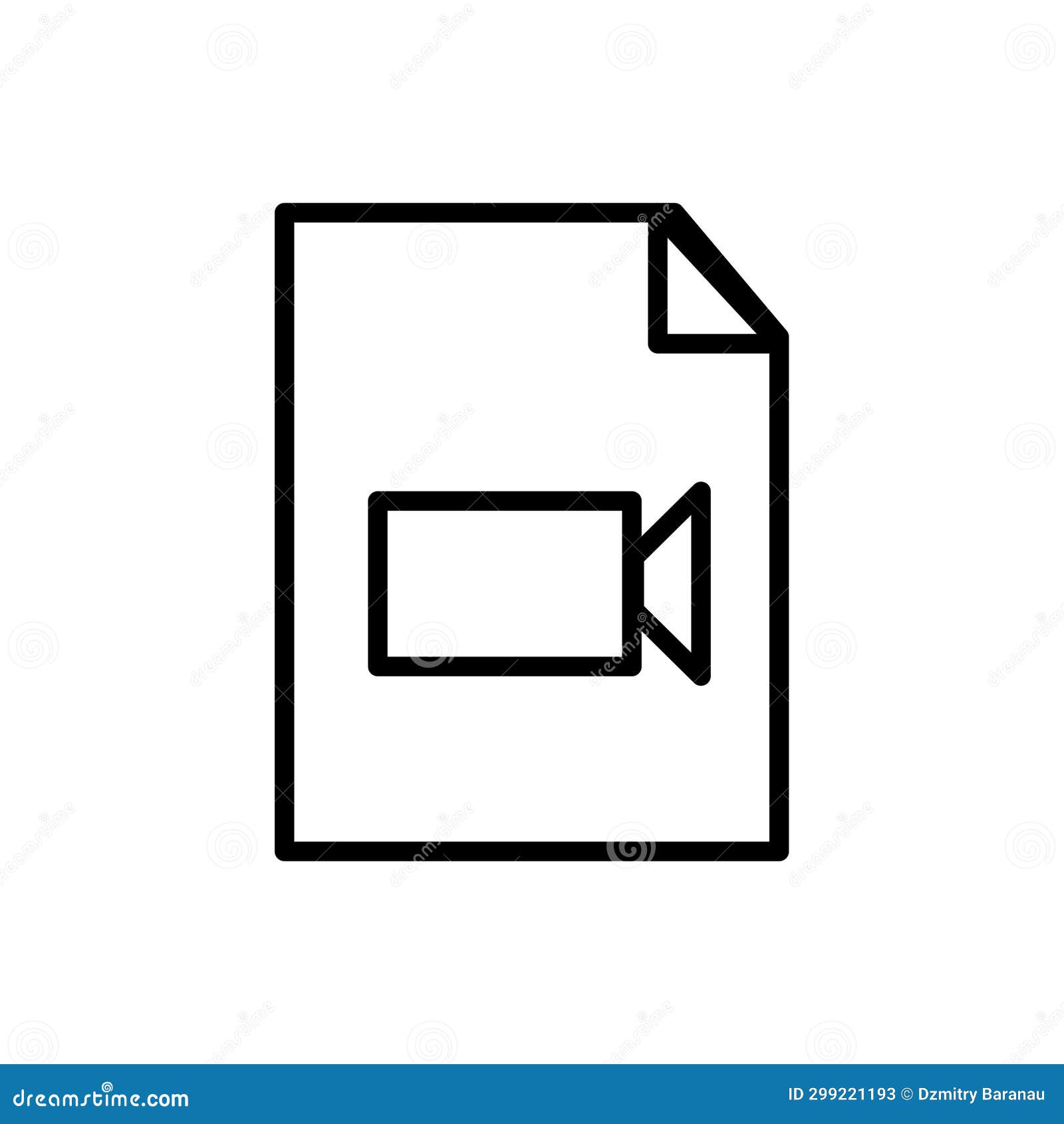 Icon Vector Movie Symbol Document. Isolated Paper File Office and Web ...