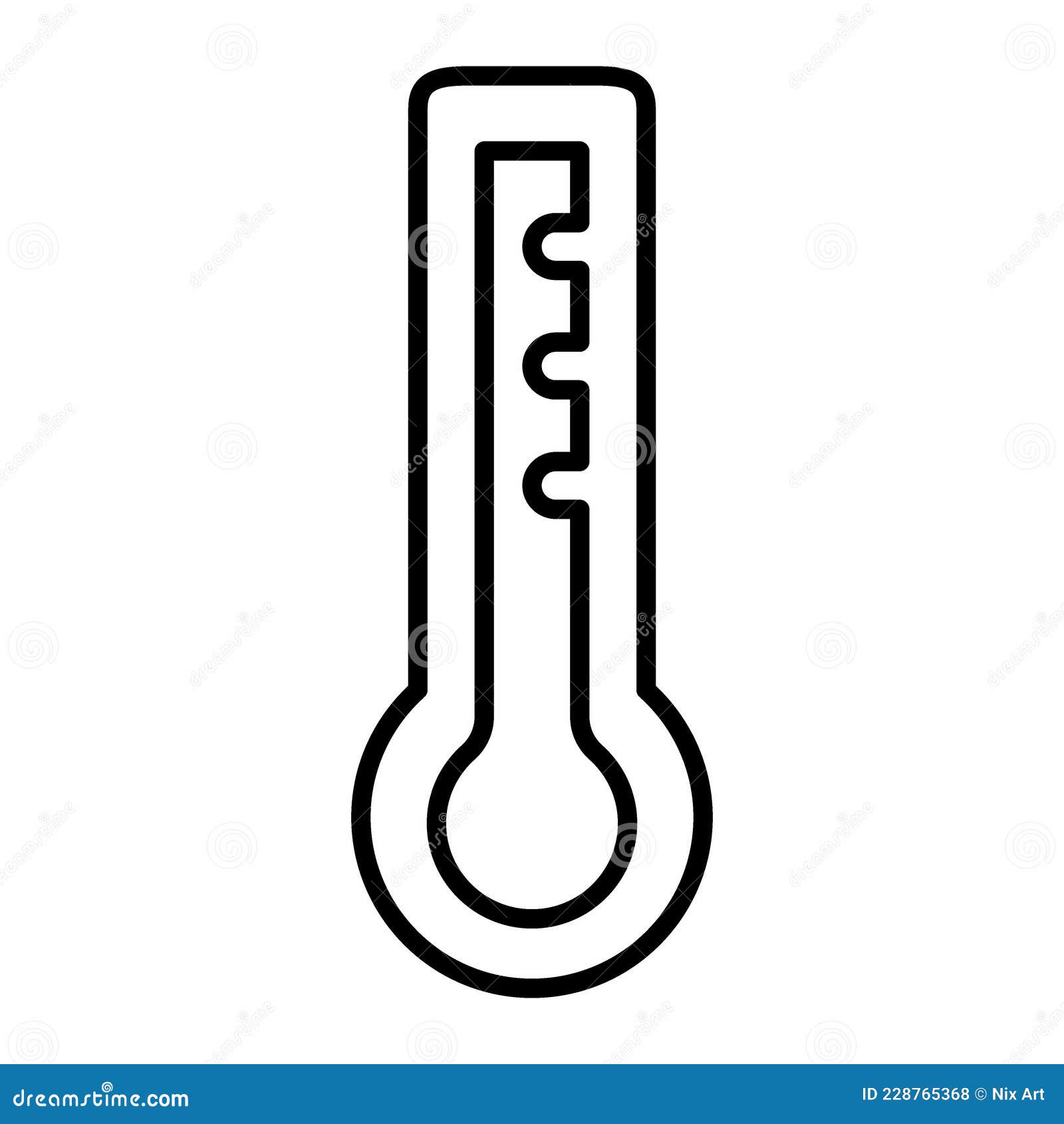 Icon Vector of Temperature - Line Style Stock Vector - Illustration of ...