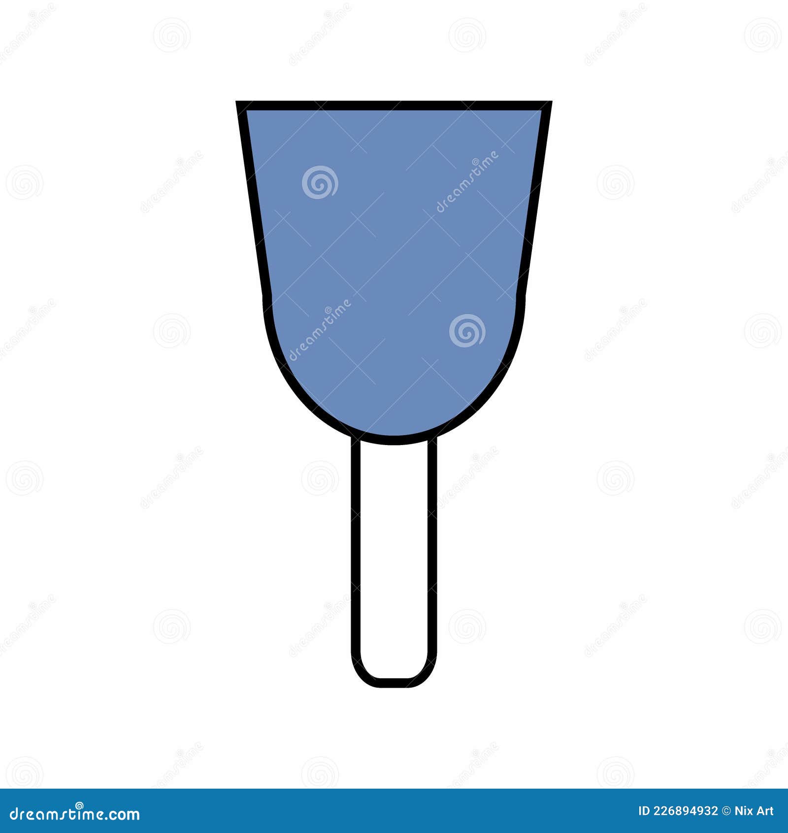 Icon Vector of Wall Plaster Tool - Dark Blue Style Stock Vector ...