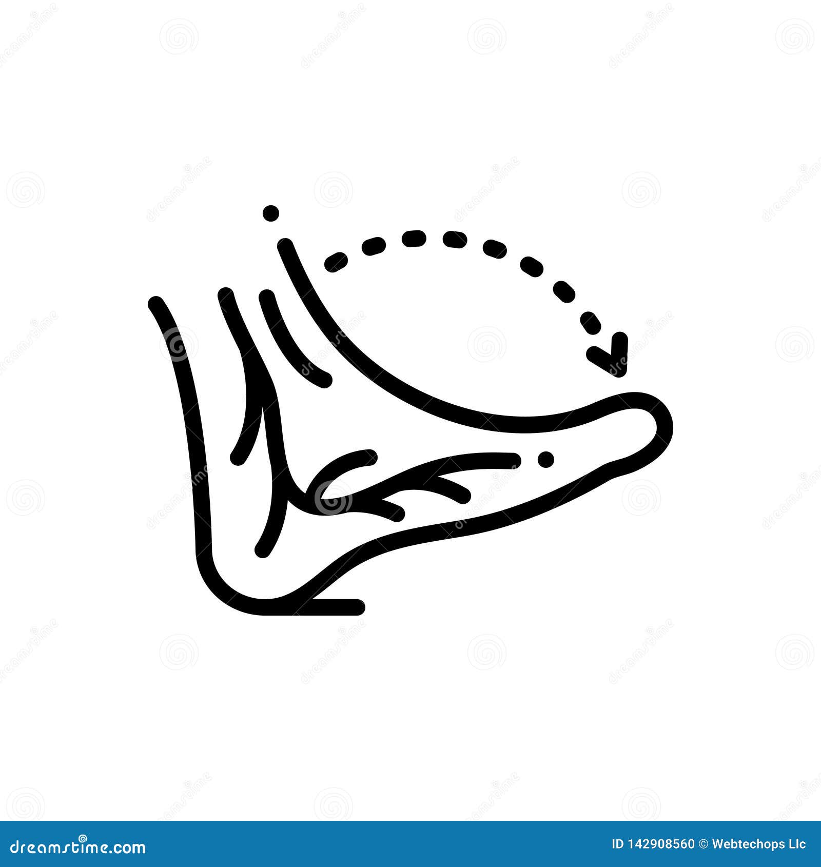 Black Line Icon for Veins, Jitters and Vena Stock Illustration ...