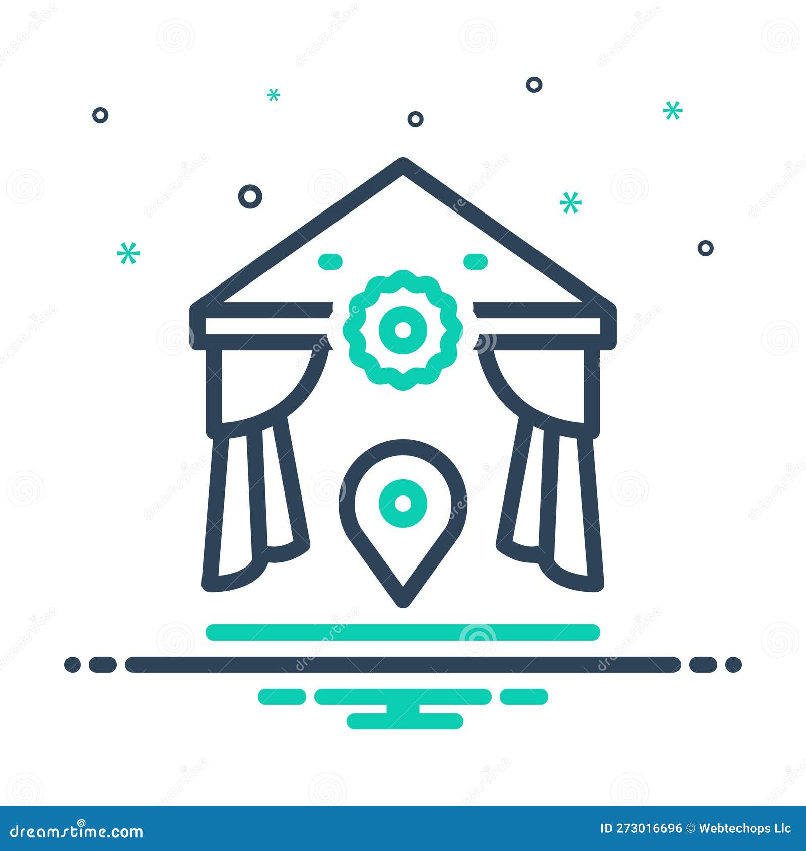 Mix Icon for Venues, Space and Location Stock Vector - Illustration of ...