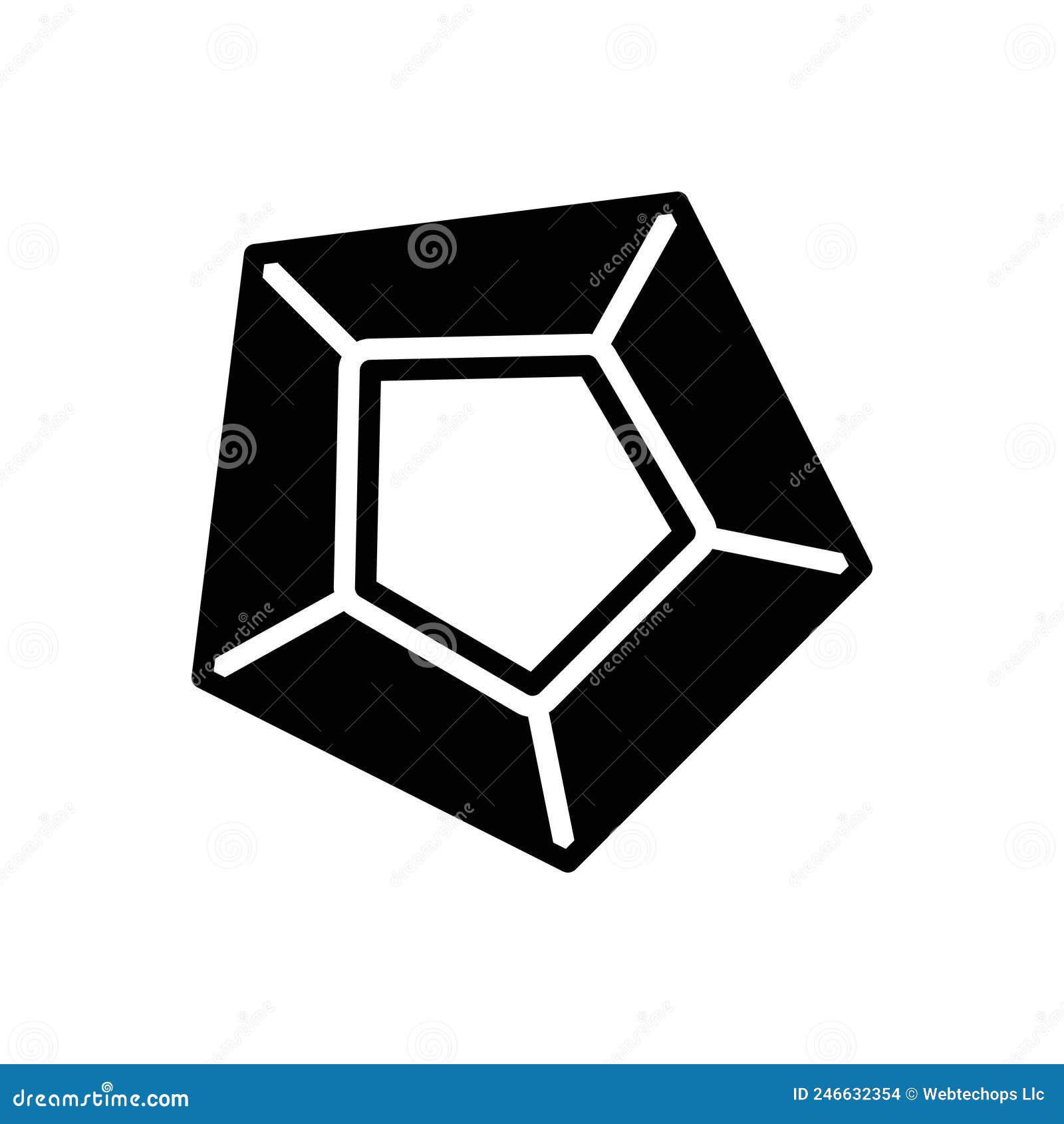 Black Solid Icon for Vertex, Object and Corner Stock Vector ...