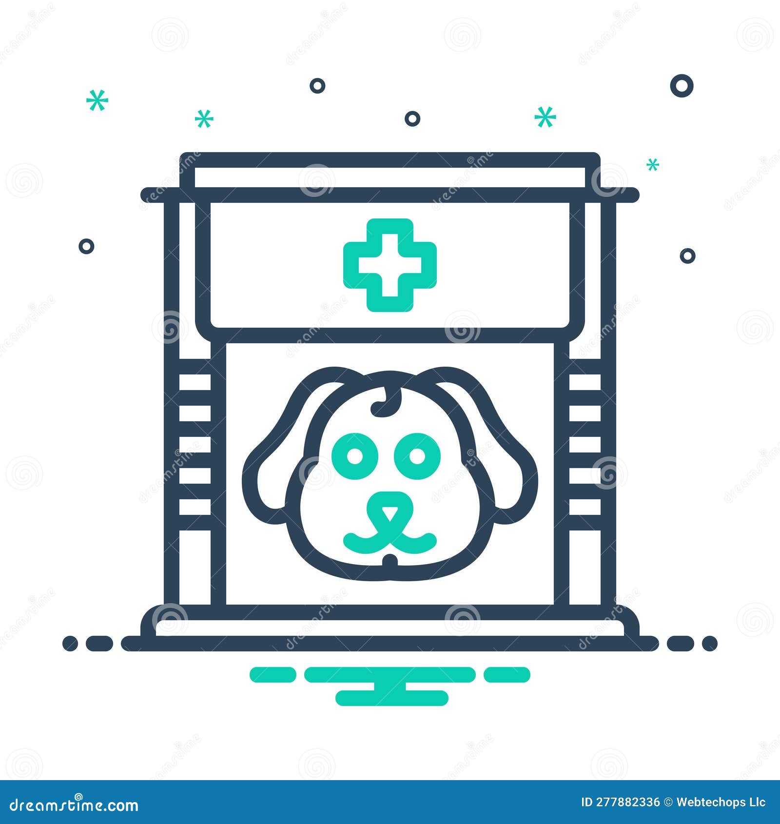 Mix Icon for Veterinary, Veterinarian and Clinic Stock Vector ...