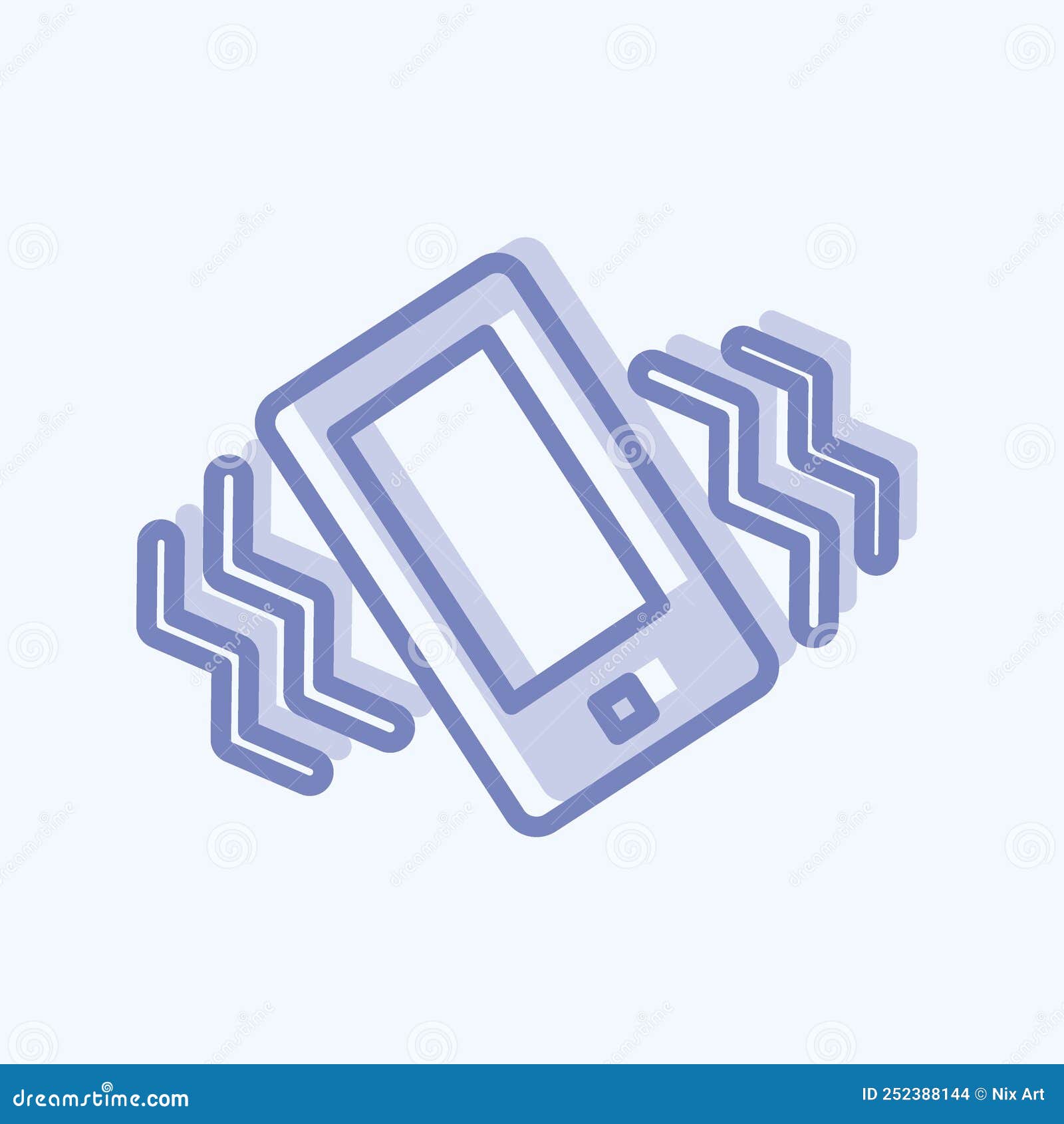 Icon Vibration Mode. Suitable for Mobile Apps Symbol. Two Tone Style ...