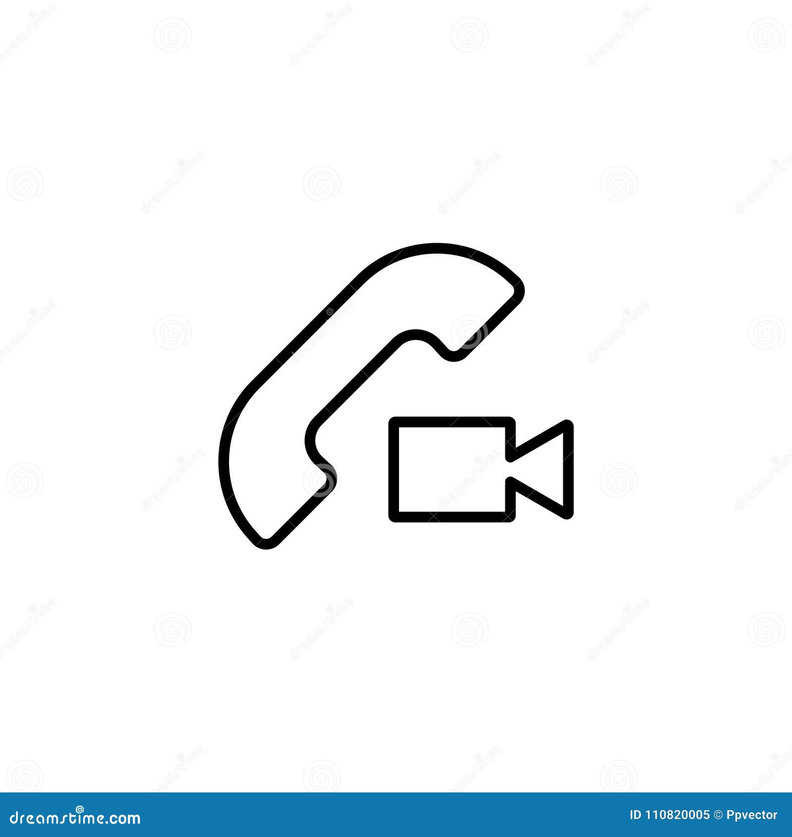 Icon. Video call symbol stock vector. Illustration of element - 110820005