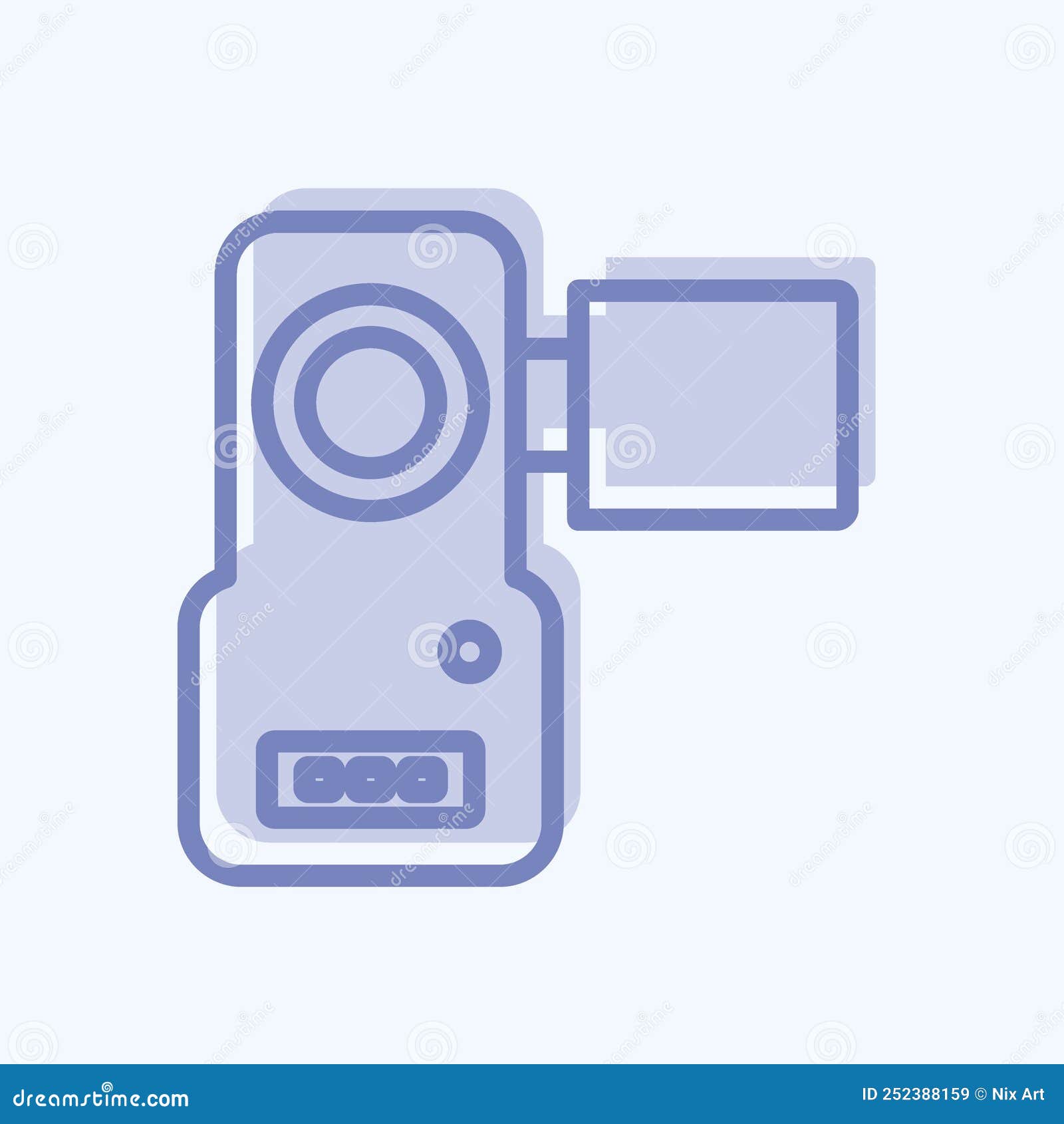 Icon Video Camera. Suitable for Education Symbol. Two Tone Style ...