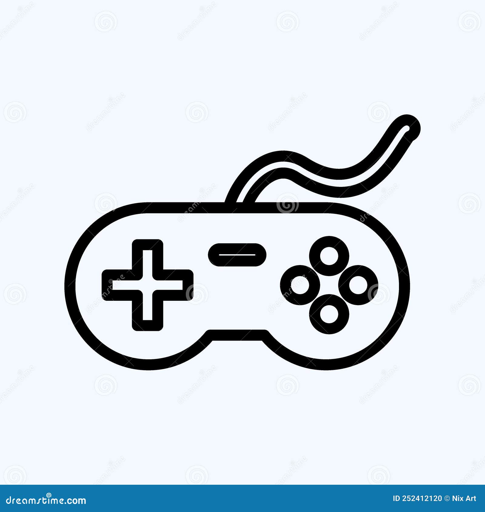 Icon Video Game. Suitable for Education Symbol. Line Style. Simple ...