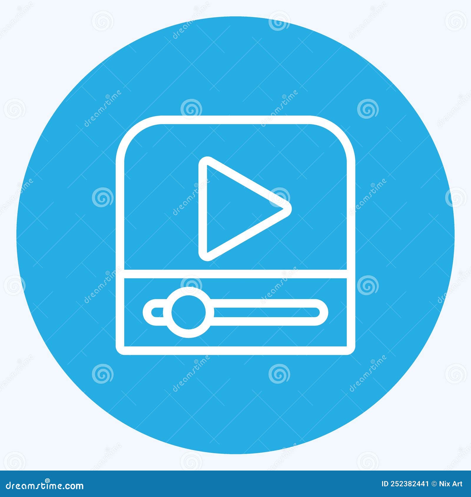 Icon Video Player. Suitable for Web Interface Symbol. Blue Eyes Style ...