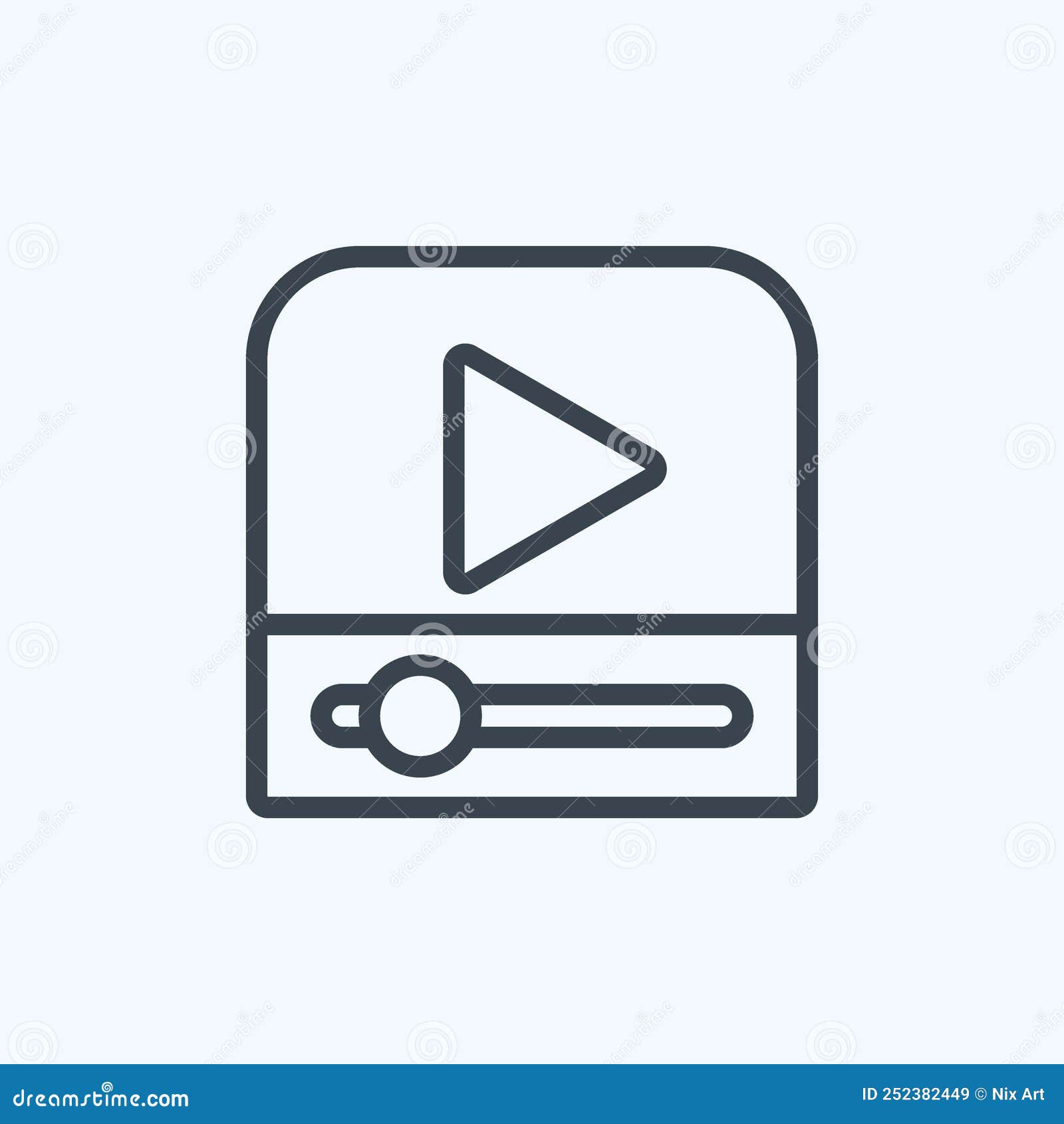 Icon Video Player. Suitable for Web Interface Symbol. Line Style ...